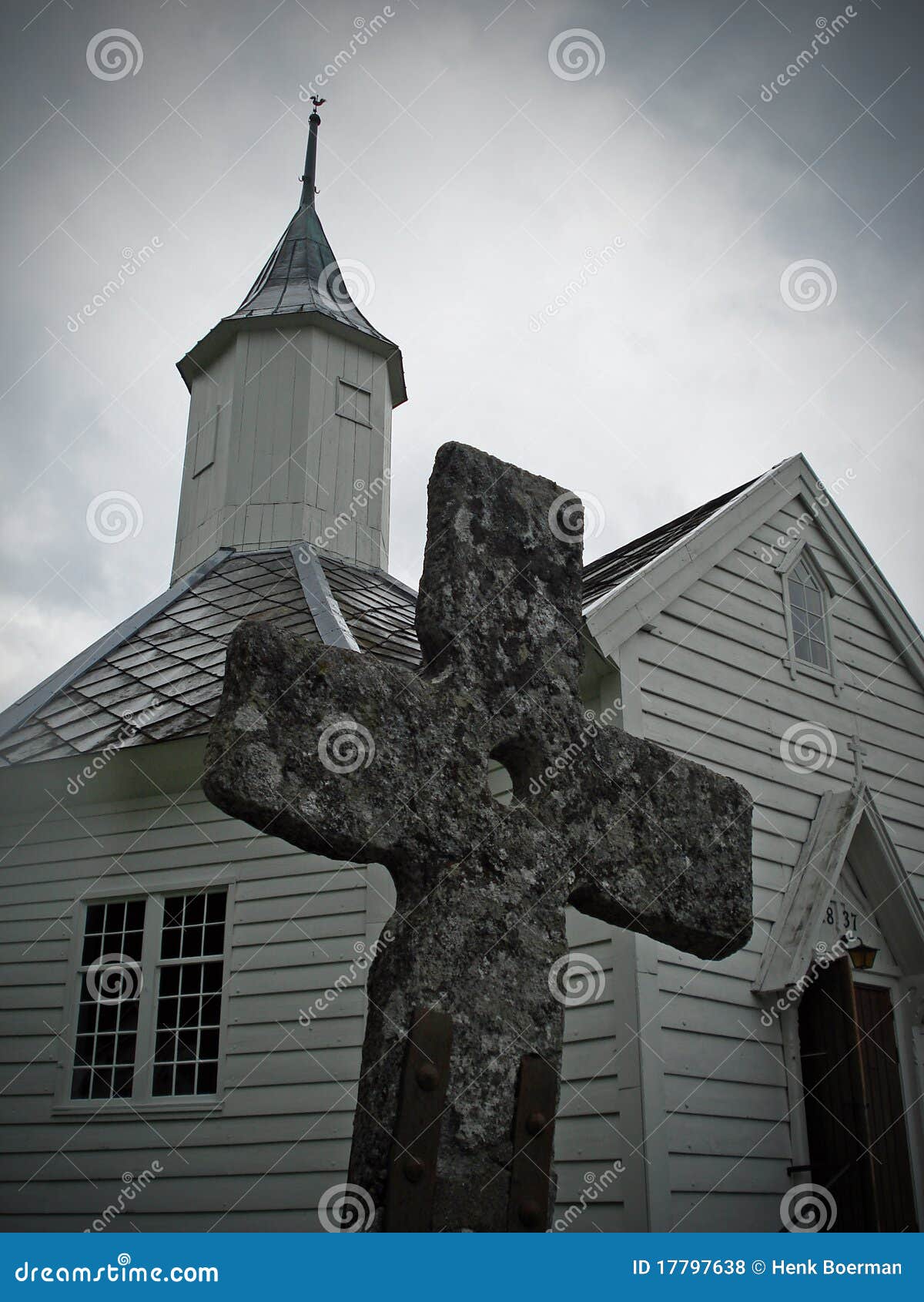 Church with old cross stock photo. Image of heaven, blood - 17797638