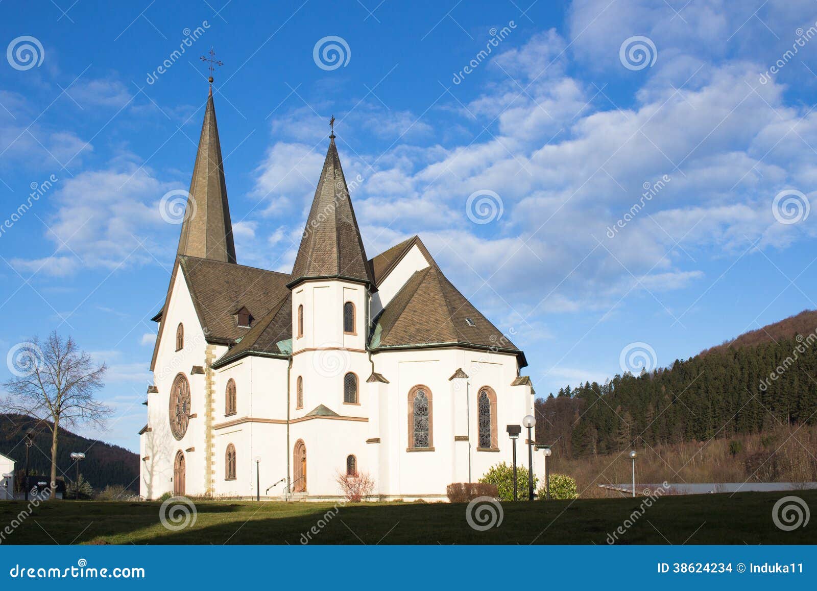Church in Olsberg, Germany stock photo. Image of rhinewestphalia - 38624234