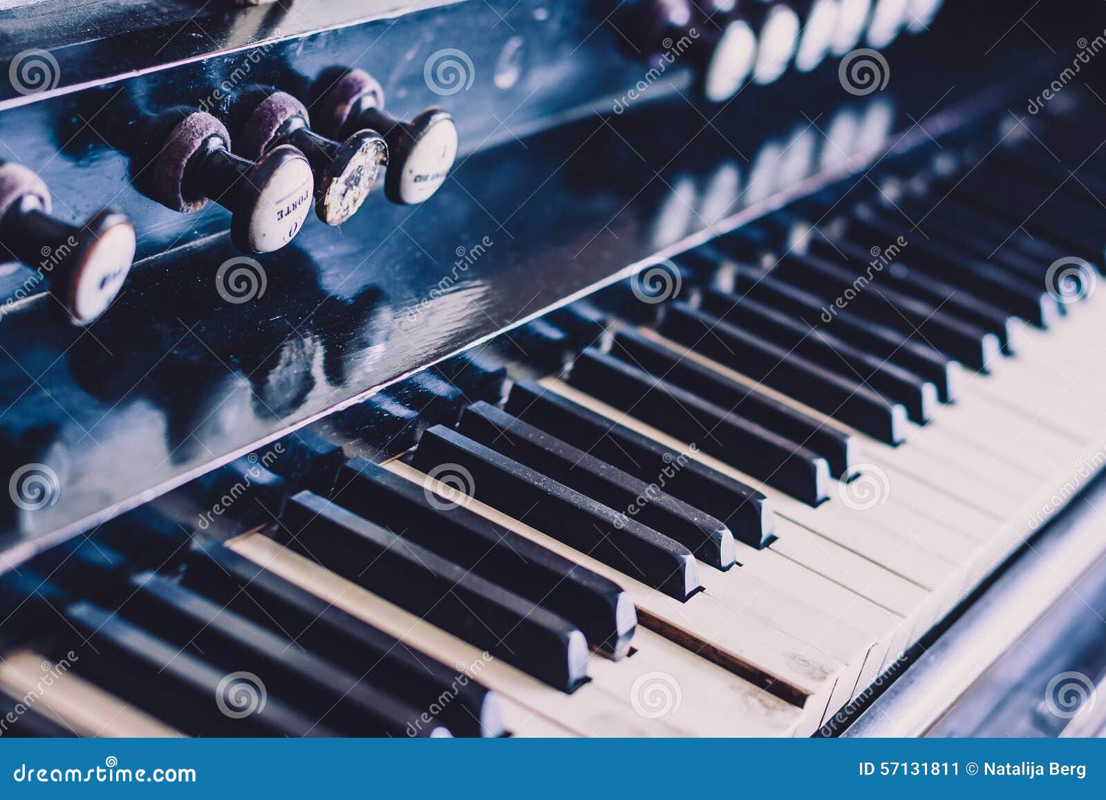 Church organ keyboard stock image. Image of traditional - 57131811