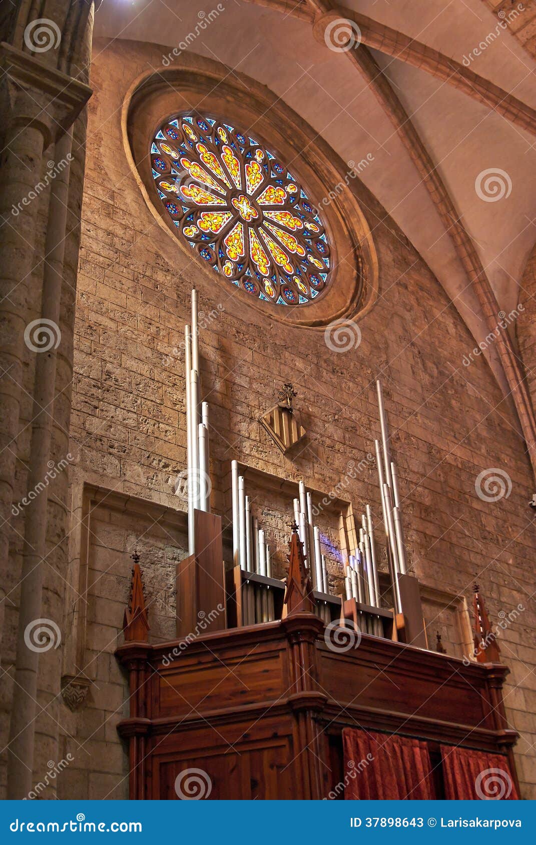 Church Organ Objects Cathedral of Valencia, Spain Editorial Stock Photo ...