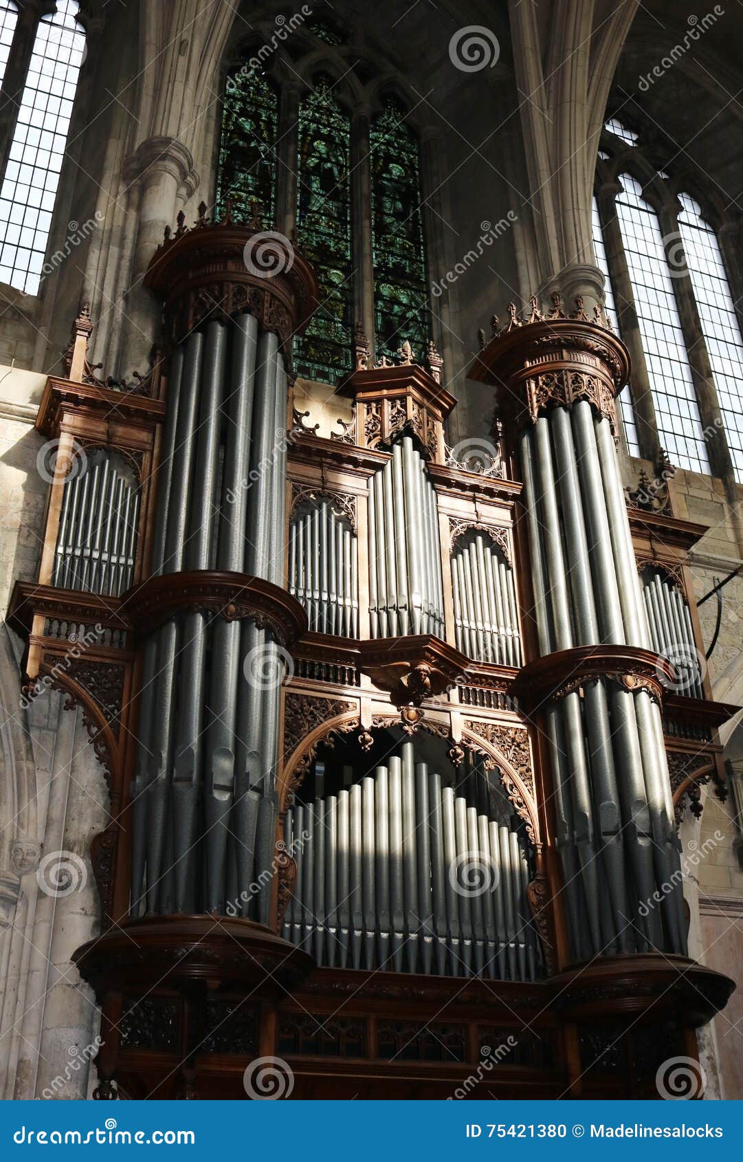 Church organ pipes stock photo. Image of sacred, cathedral - 75421380