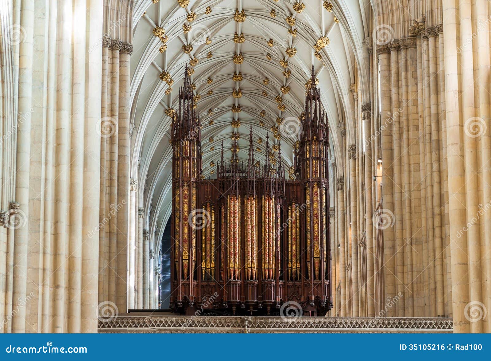 Church Organ in York Minster Stock Photo - Image of christianity ...