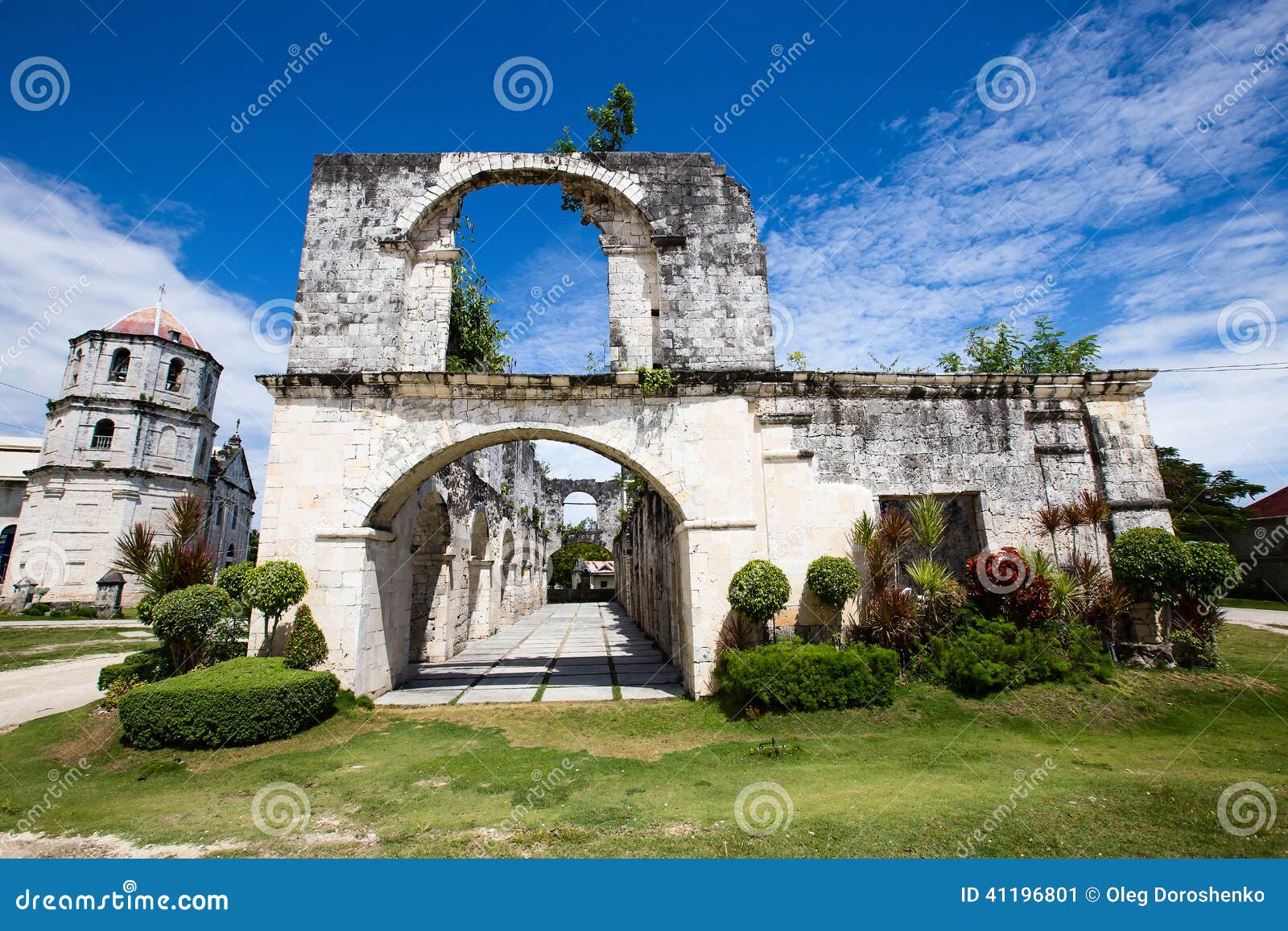 Church in the Oslob, Philippines. Stock Image - Image of monument ...
