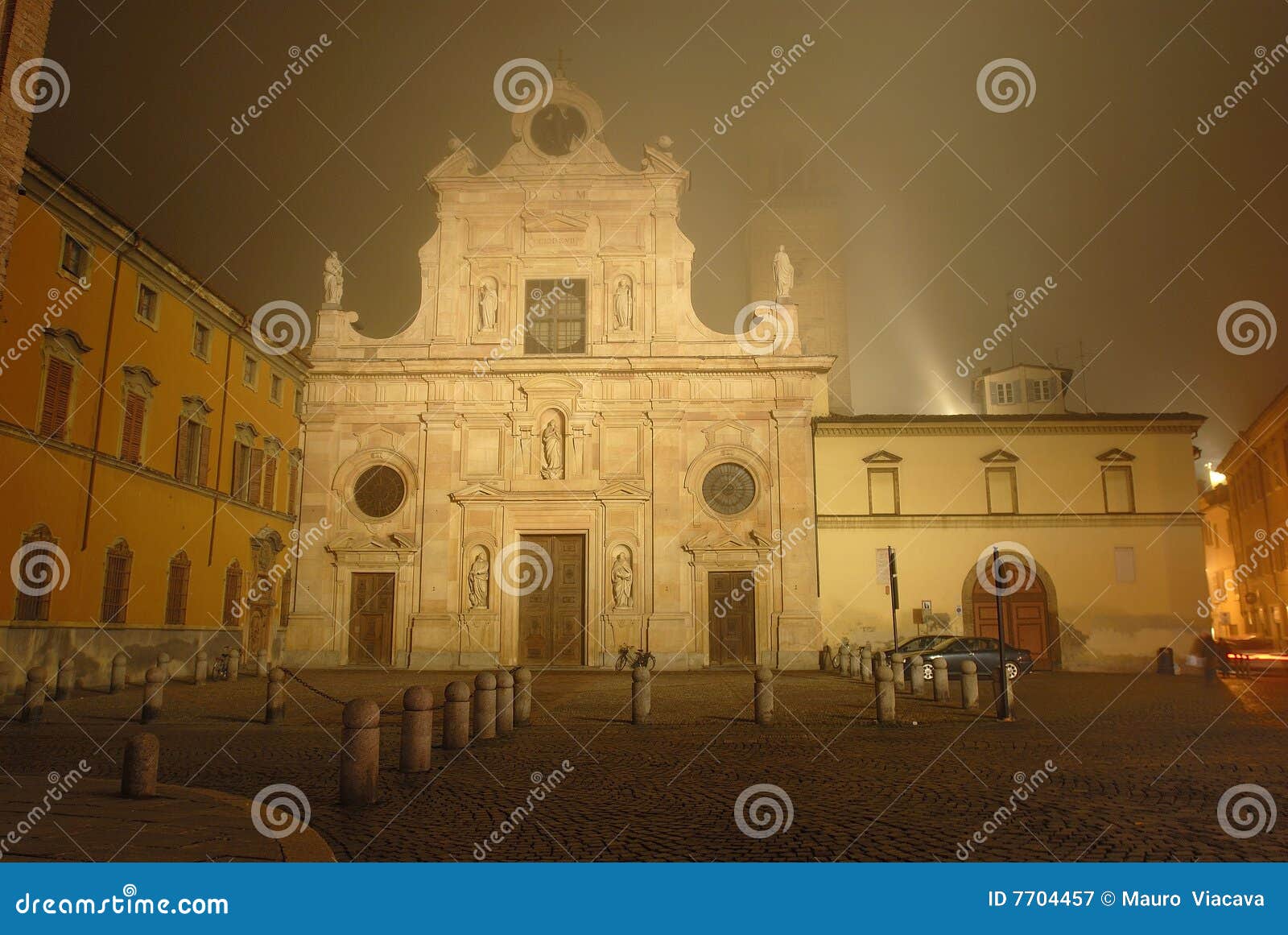 Church in Parma (Italy) stock image. Image of night, lonely - 7704457