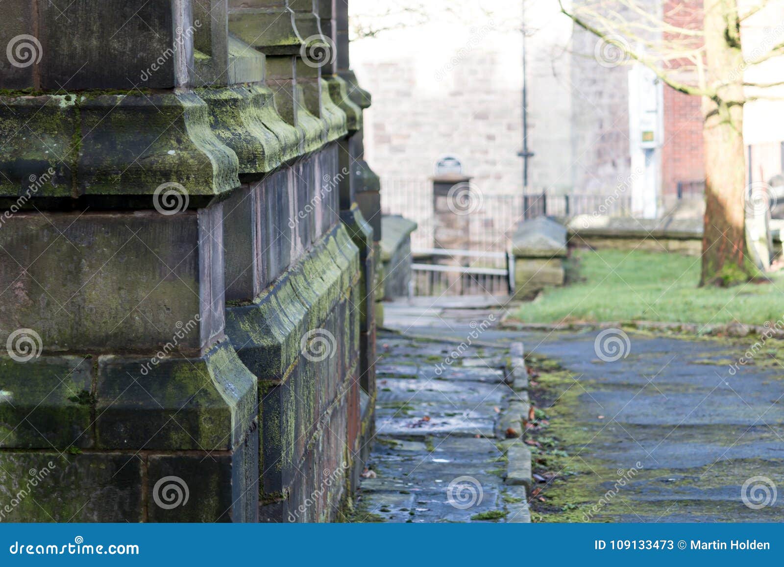 Church Path stock image. Image of urban, village, stone - 109133473