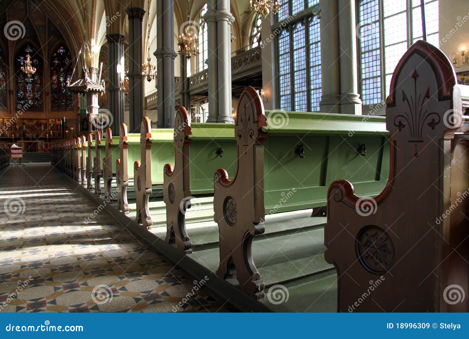 Church Pews stock image. Image of pews, illuminate, protestant - 18996309