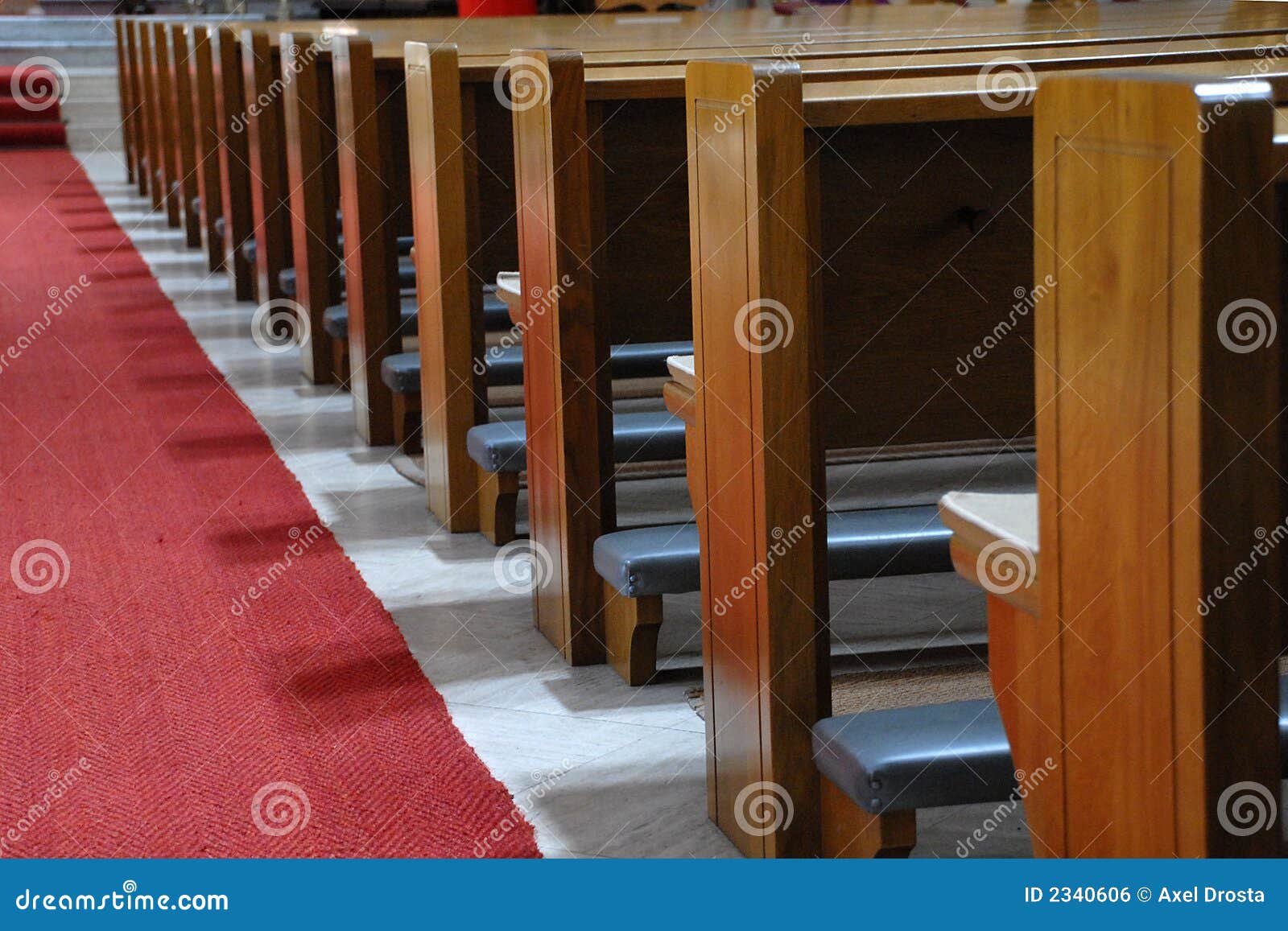 Church Pews stock photo. Image of deserted, carpet, church - 2340606