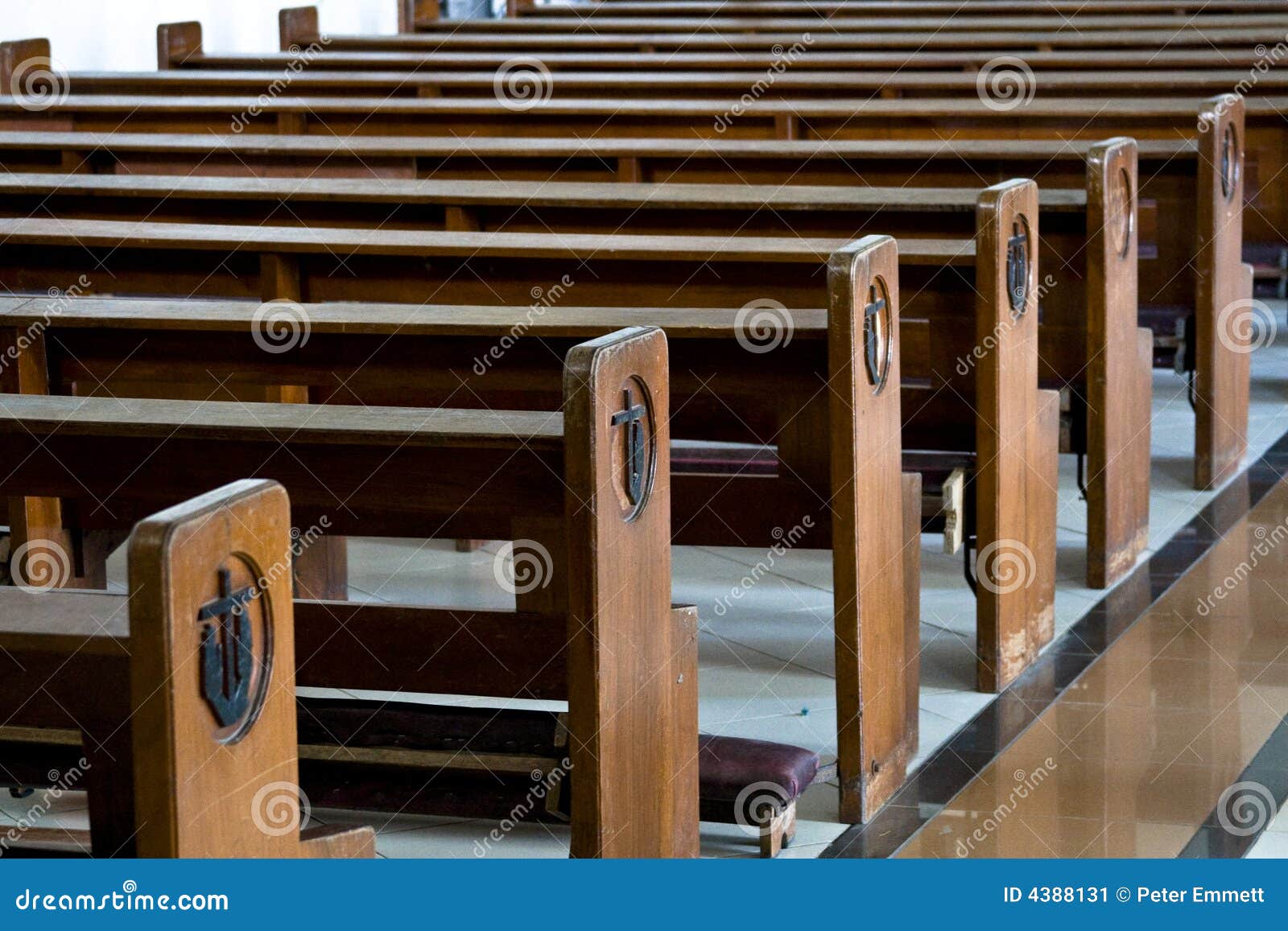 Church Pews stock image. Image of aged, line, historic - 4388131