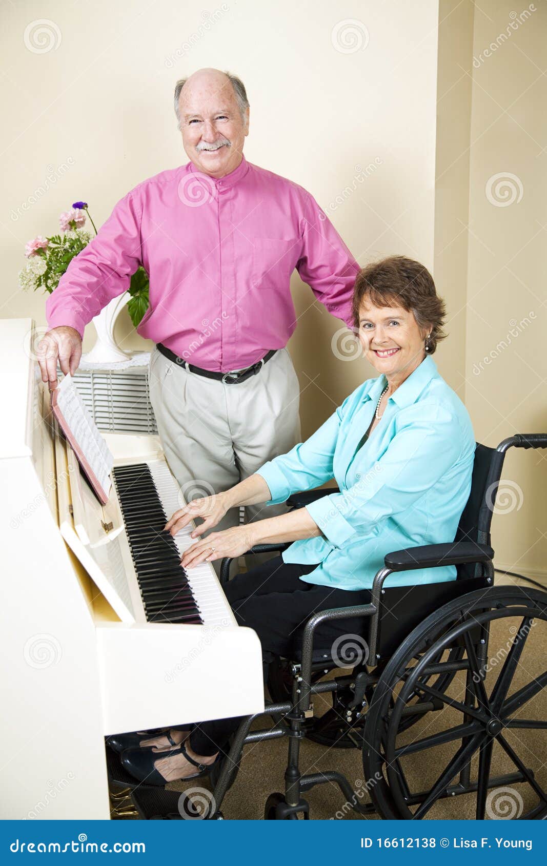 Church Pianist in Wheelchair Stock Photo - Image of mobility, husband ...