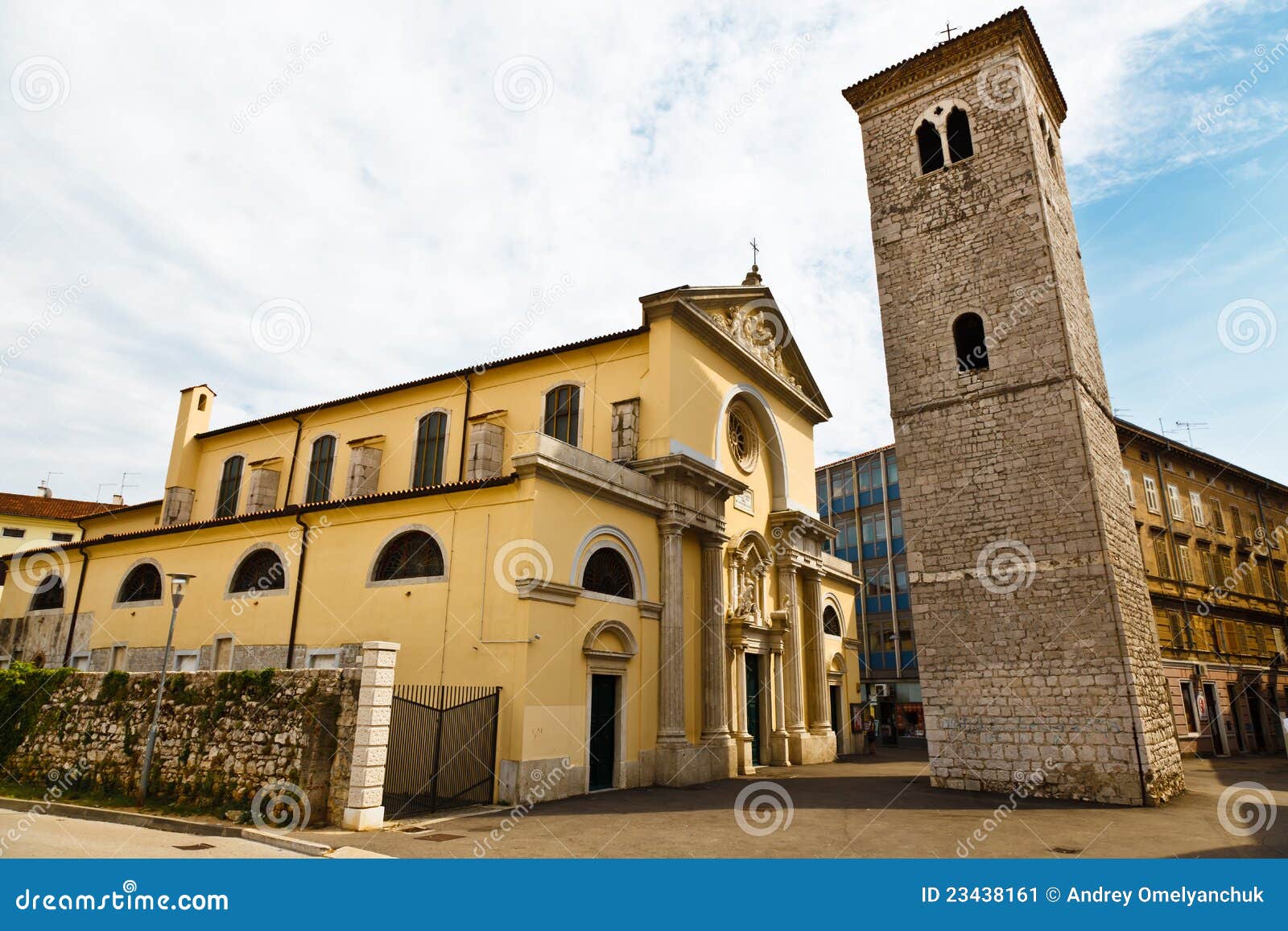 Church with Pillars in Rijeka Stock Image - Image of house, europe ...