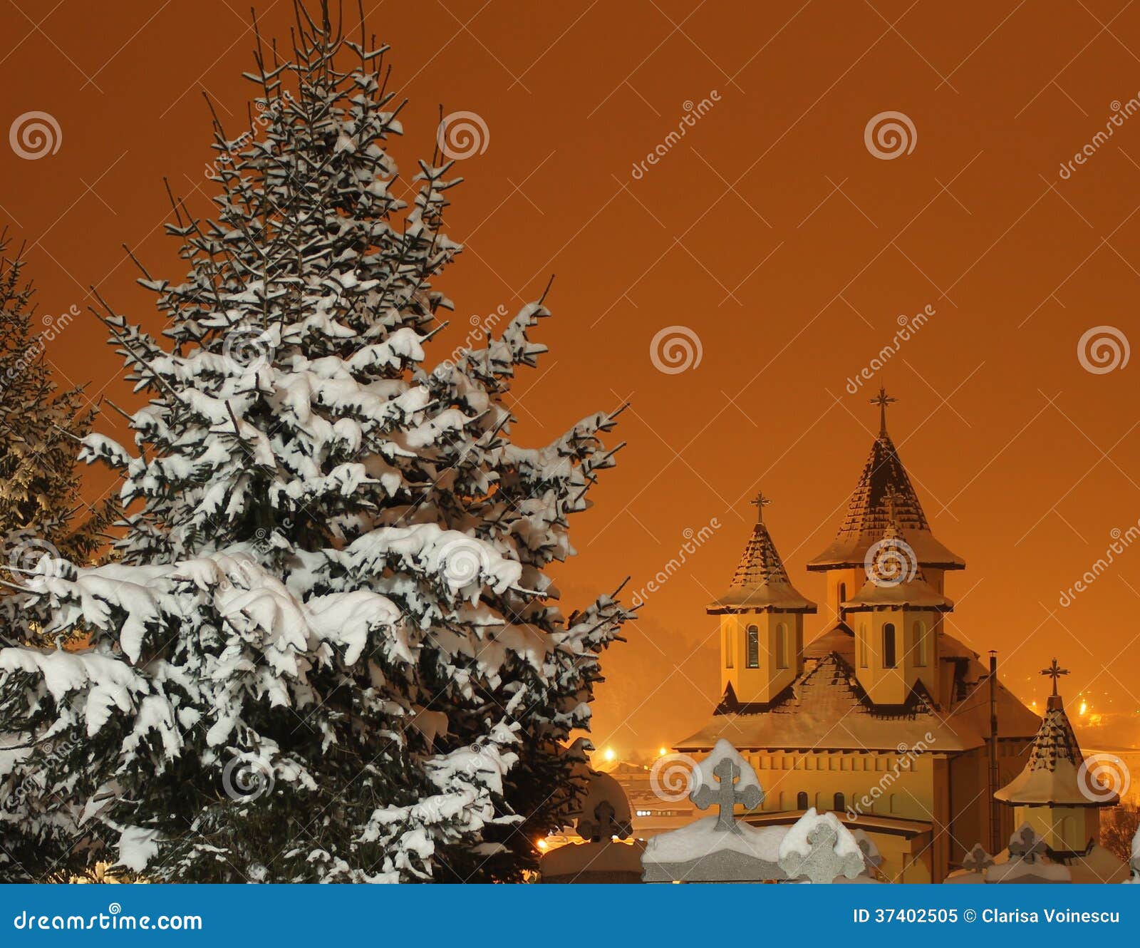 Church and pine stock image. Image of colors, green, pine - 37402505