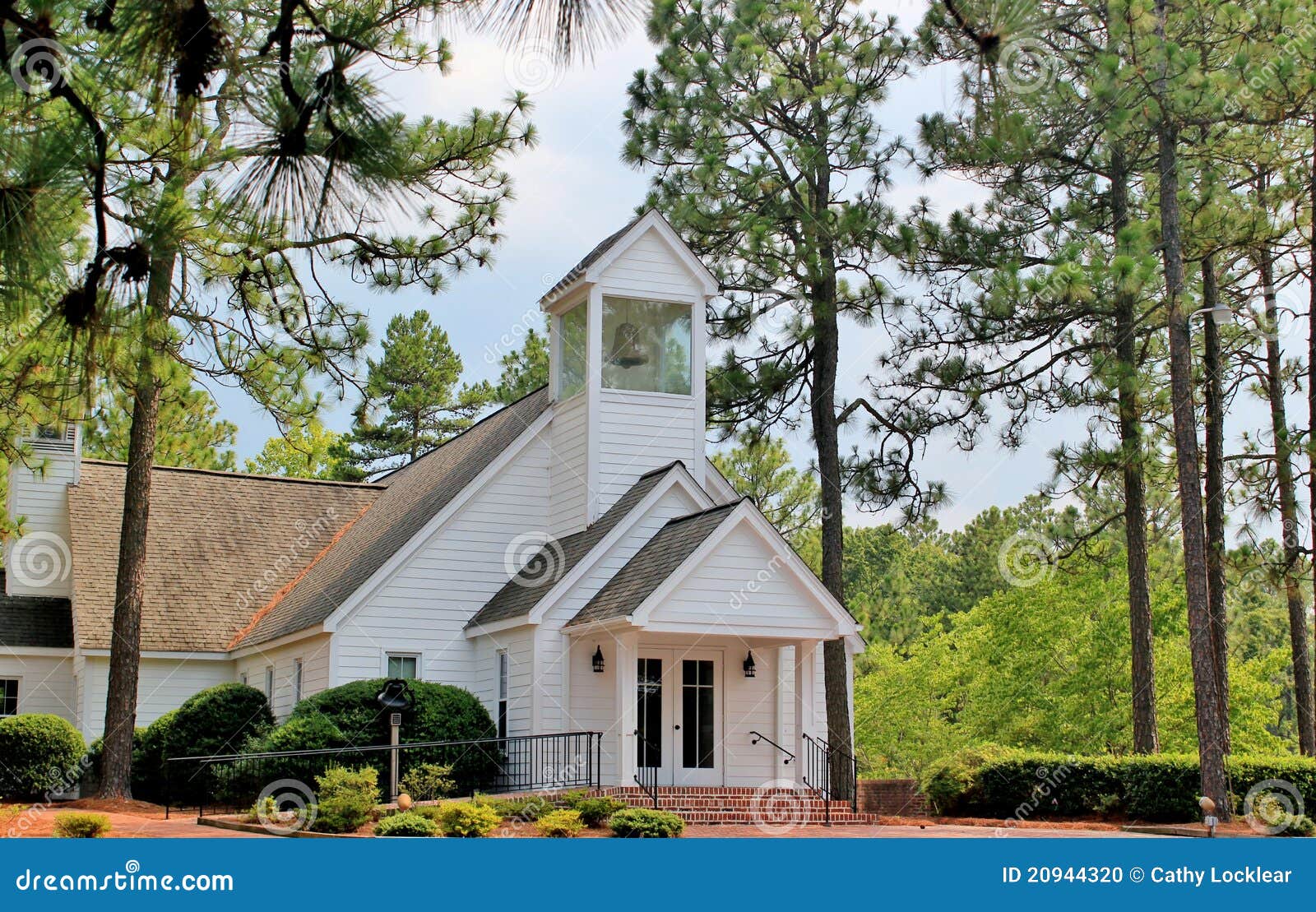 Church in the pines stock photo. Image of rural, religion - 20944320