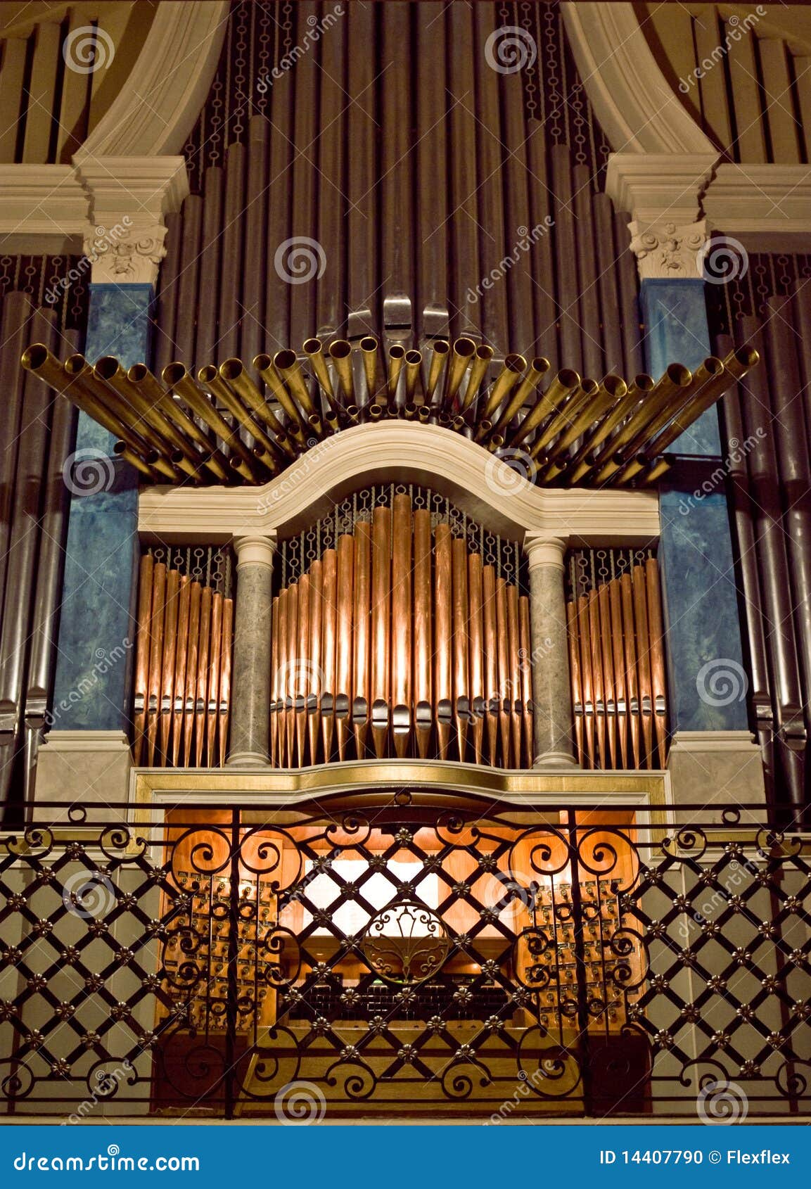 Church pipe organ stock photo. Image of music, instrument - 14407790
