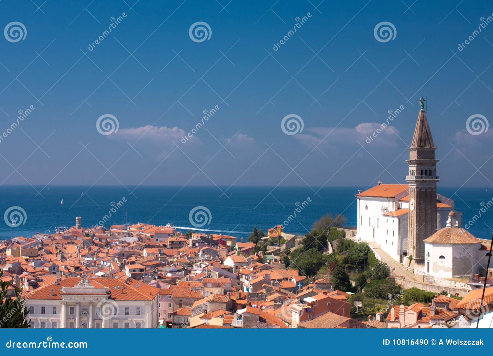 Church in Piran on the Seaside Stock Photo - Image of individual, dead ...