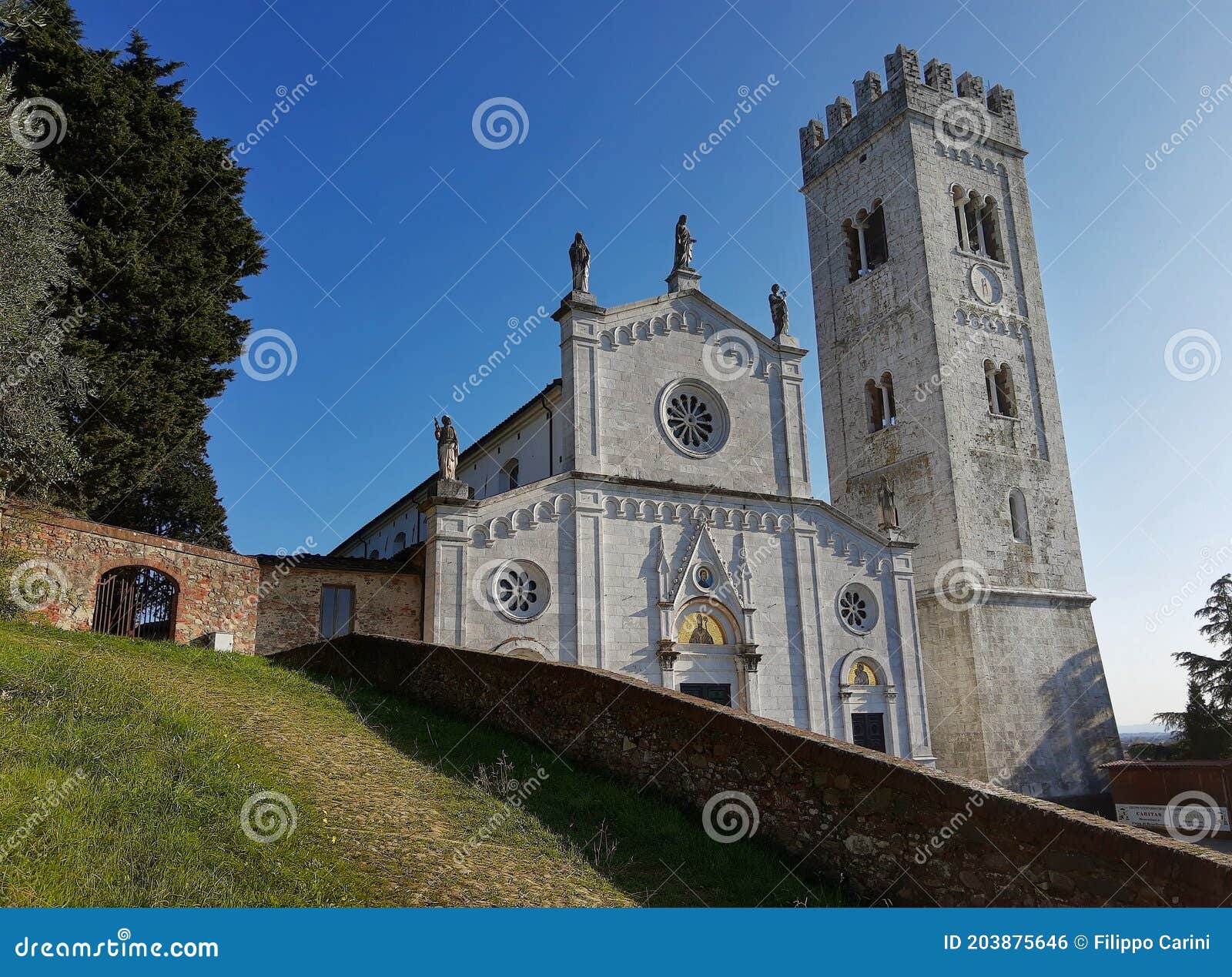 Church of Porcari in Province of Lucca Stock Photo - Image of hill ...