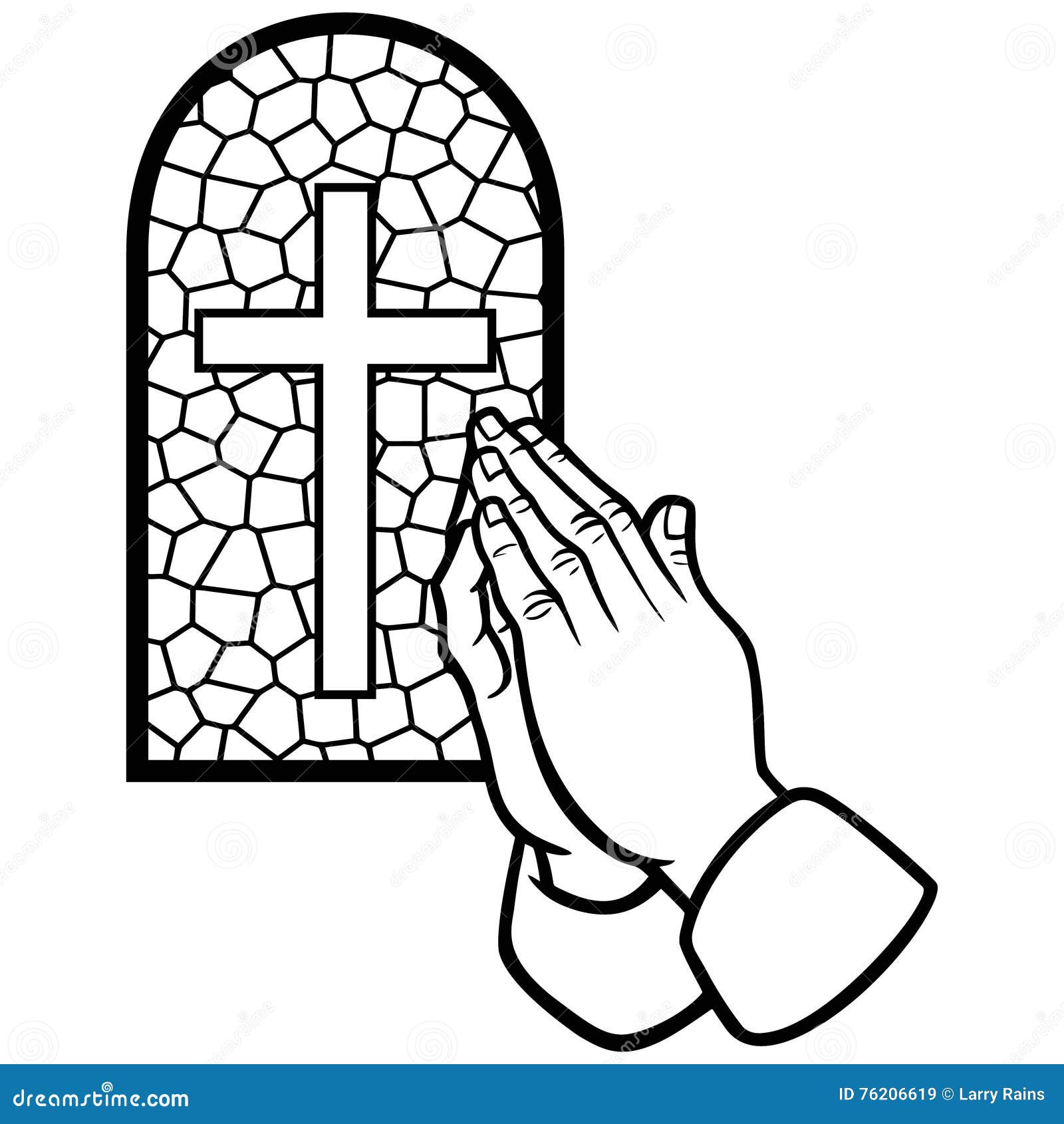 Church Prayer Illustration stock vector. Illustration of stained - 76206619
