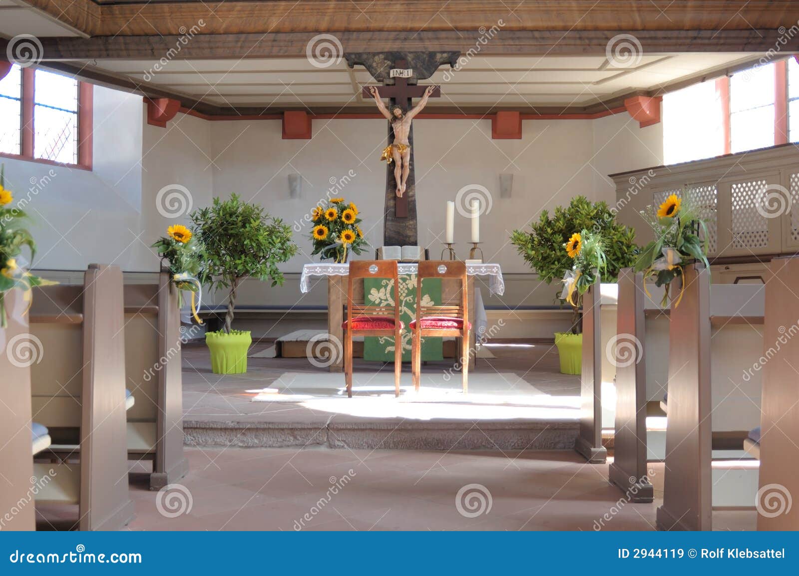 Church Prepared for Wedding Stock Image - Image of mission, church: 2944119