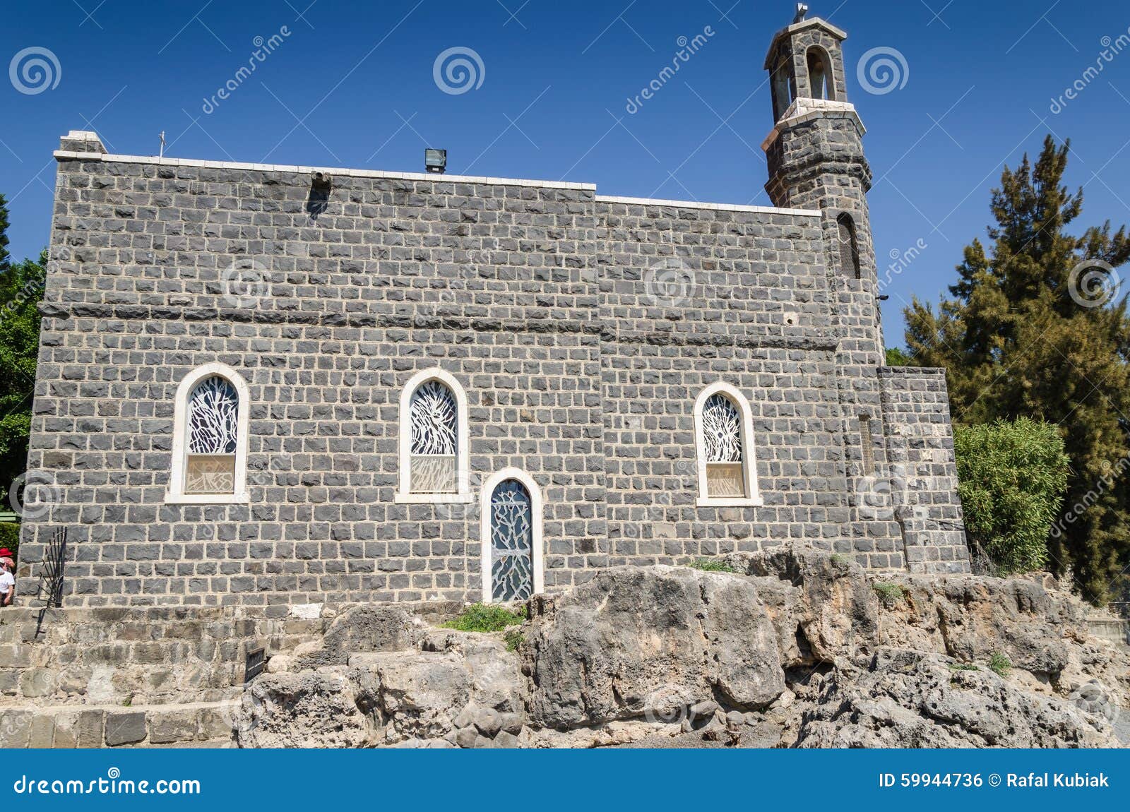 Church of the Primacy of St. Peter at Tabgha Stock Photo - Image of ...