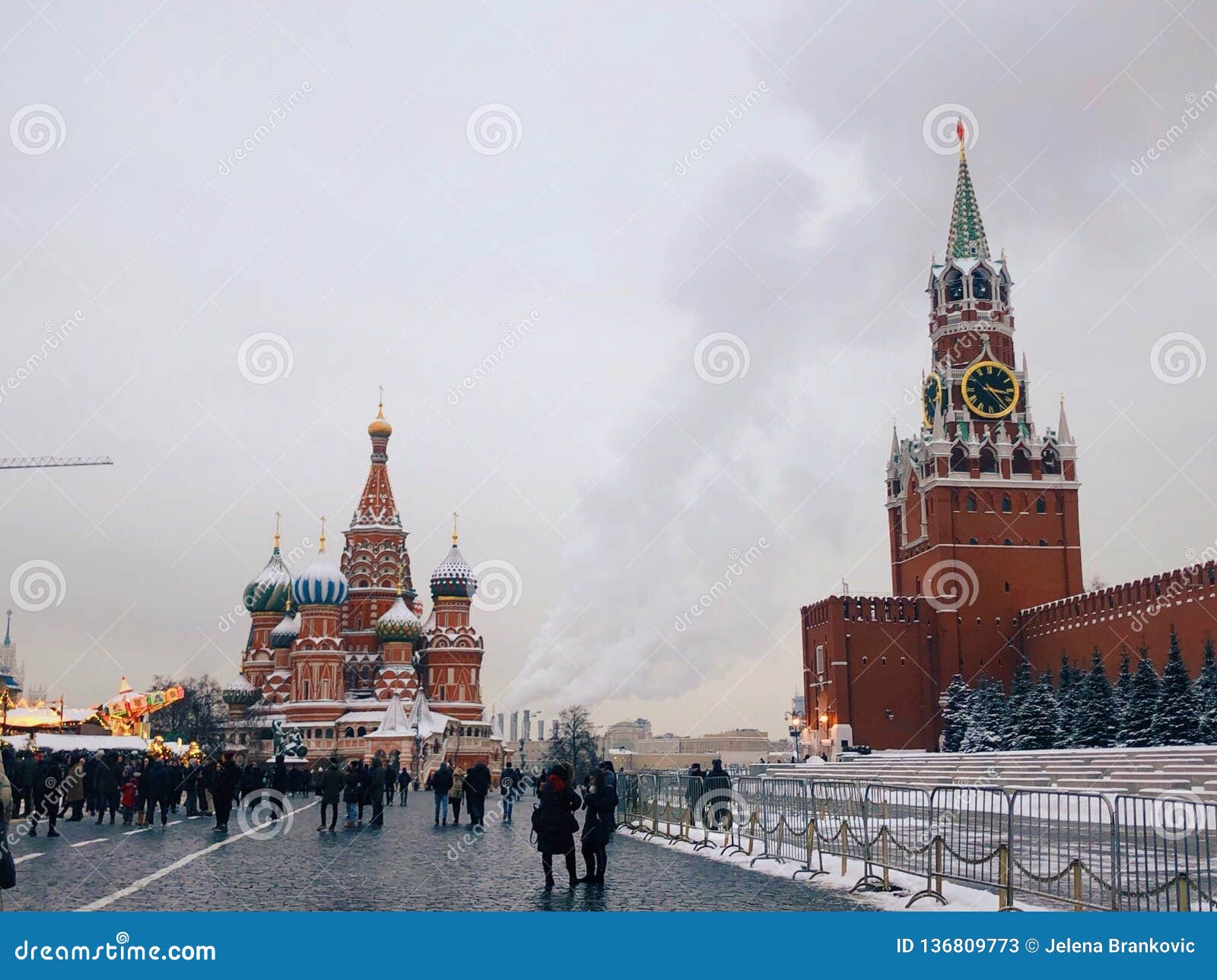 Red square editorial stock photo. Image of church, cloudy - 136809773