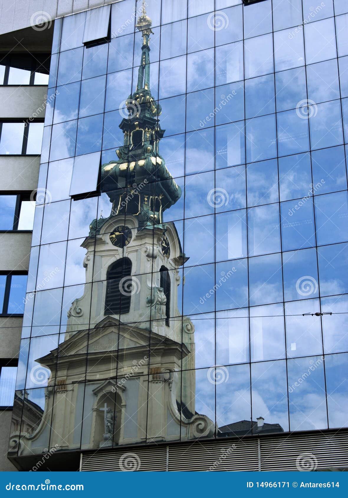 Church reflection stock image. Image of values, historic - 14966171