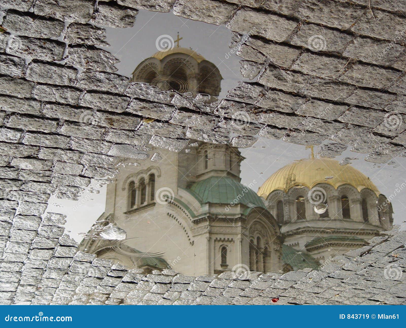 Church reflection stock image. Image of christian, pavement - 843719