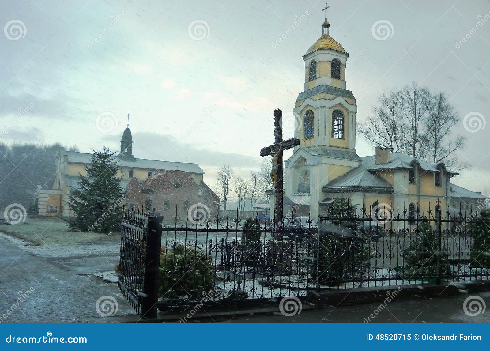 Church of the Resurrection stock image. Image of winter - 48520715