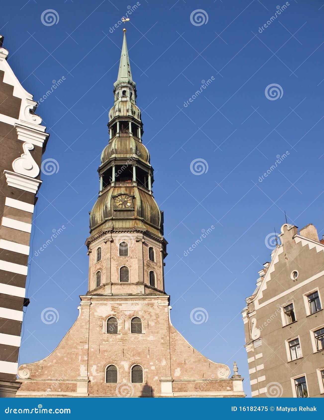 Church in Riga stock image. Image of town, blue, trip - 16182475