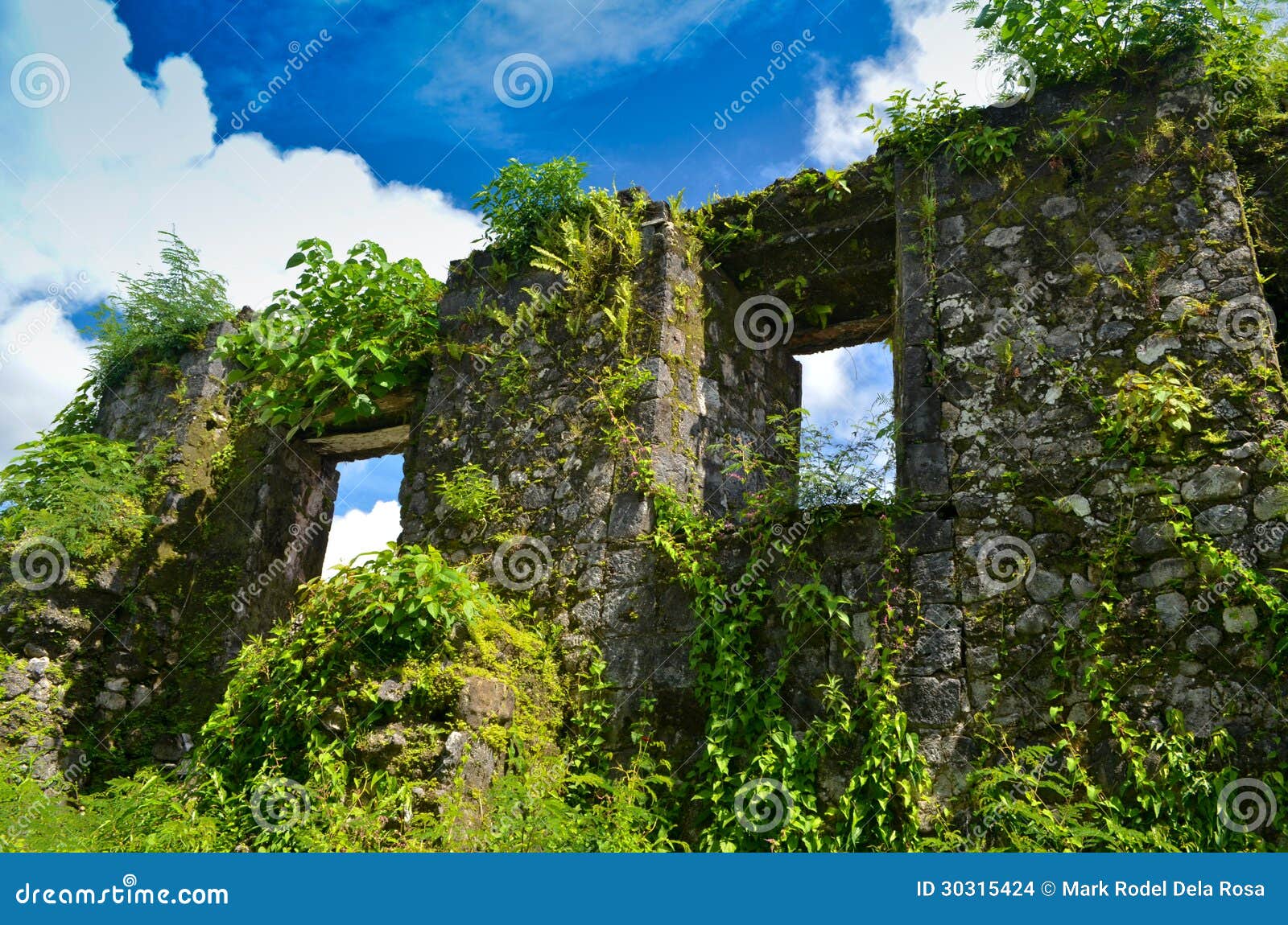 Church Ruins in the Philippines Stock Photo - Image of famous ...