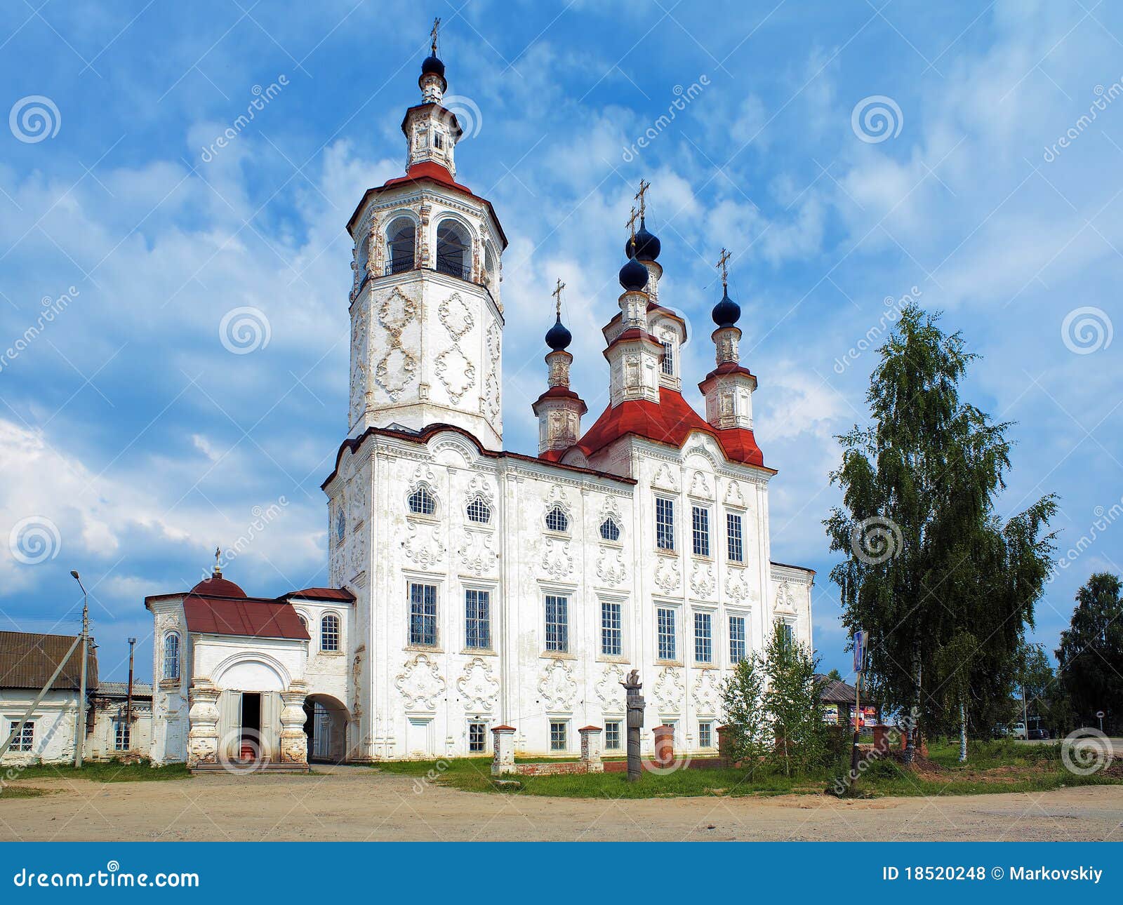 Church in Russian Baroque Style in Totma Stock Photo - Image of ...