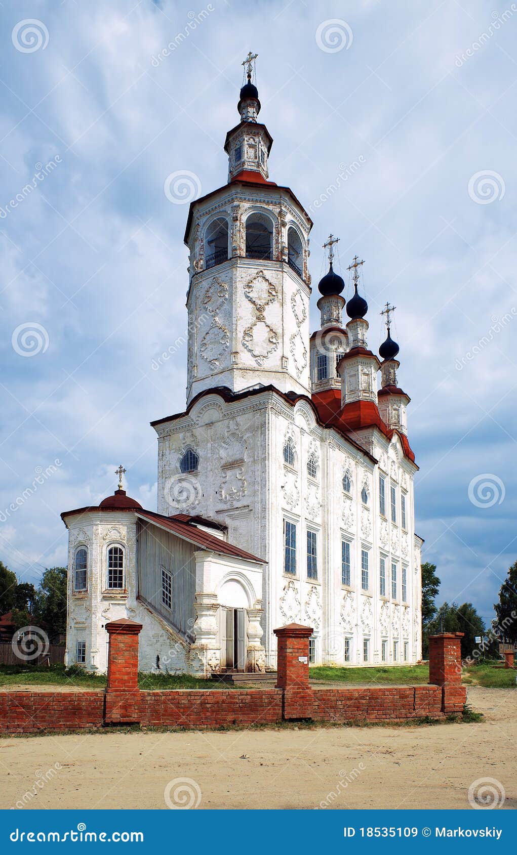Church in Russian Baroque Style in Totma Stock Image - Image of ...