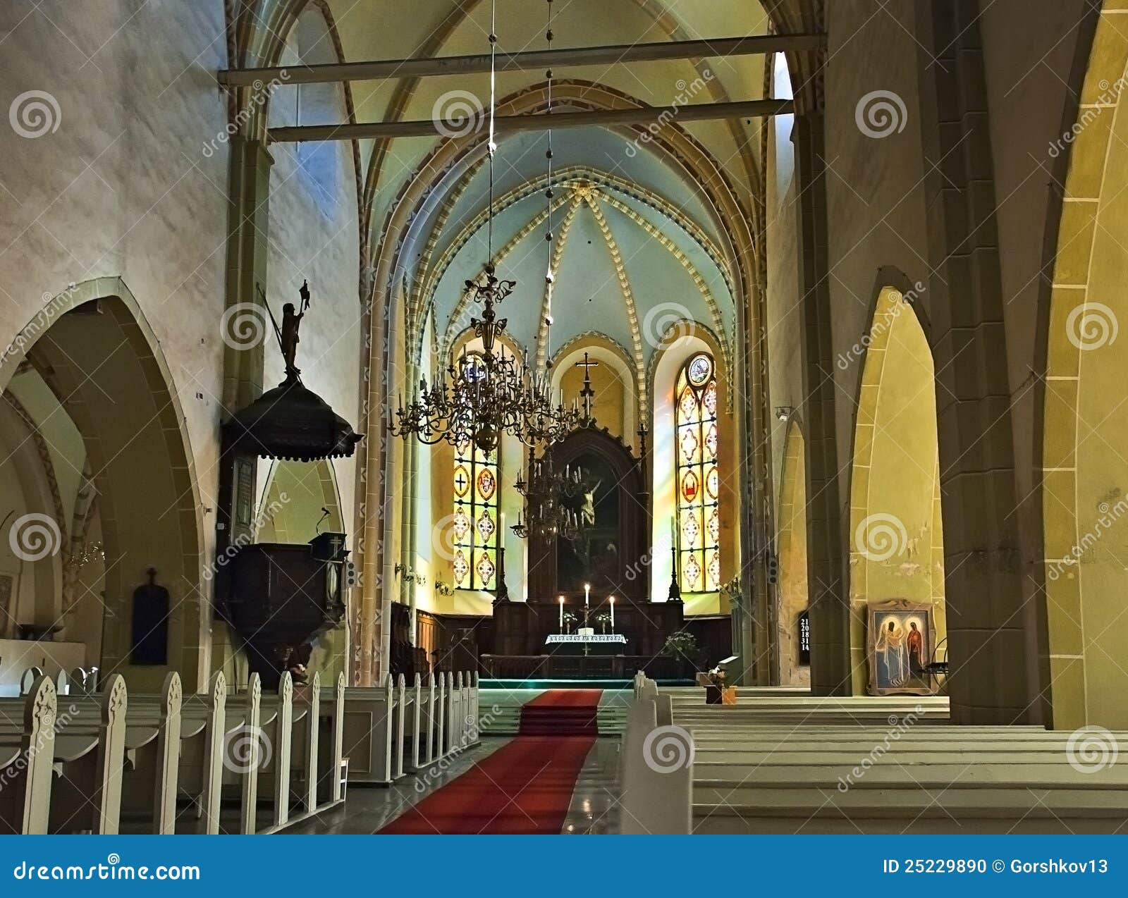 Church of Saint John in Cesis, Latvia, Europe Stock Photo - Image of ...