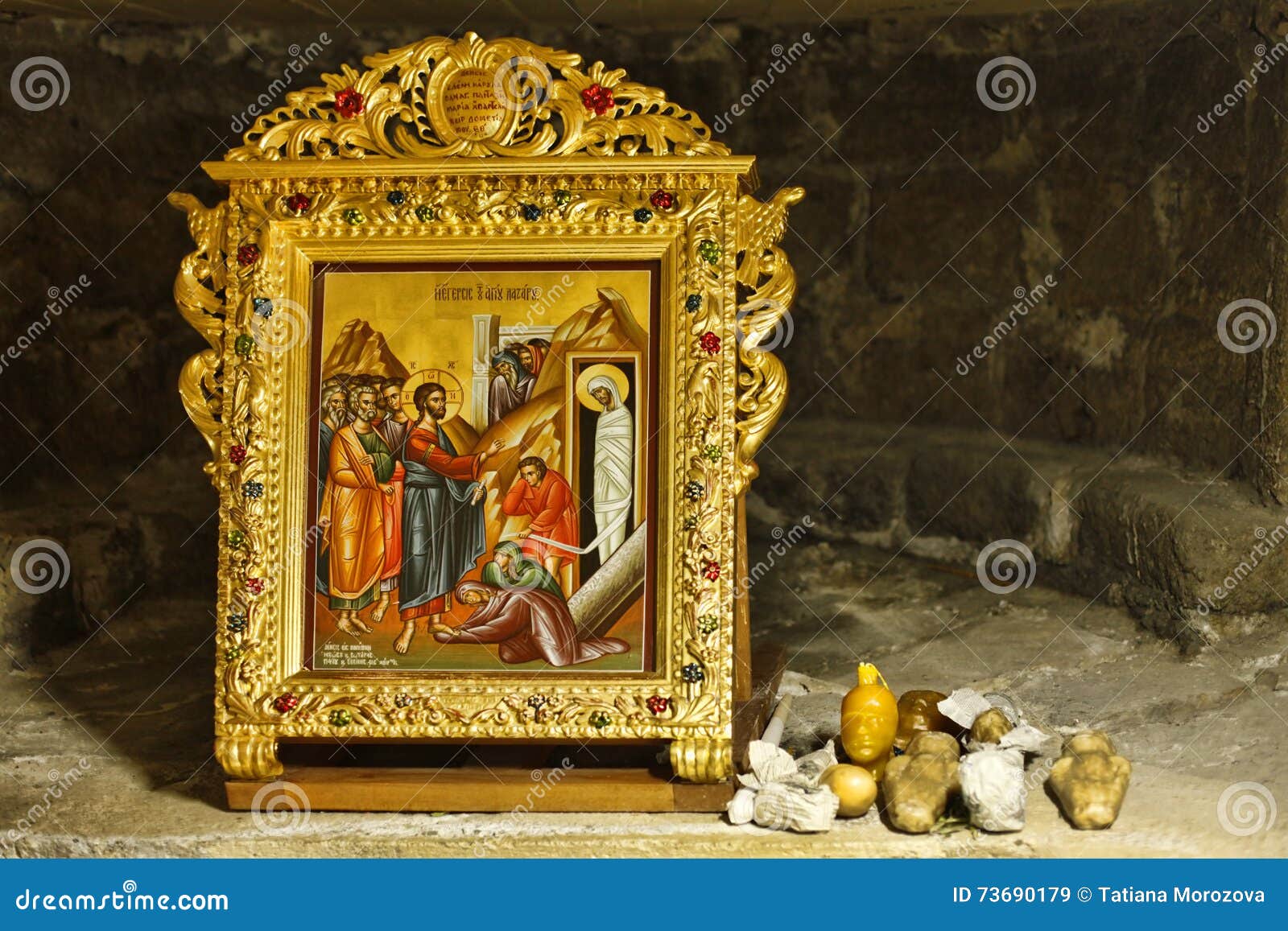 The Church of Saint Lazarus Stock Image - Image of cyprus, paintings ...
