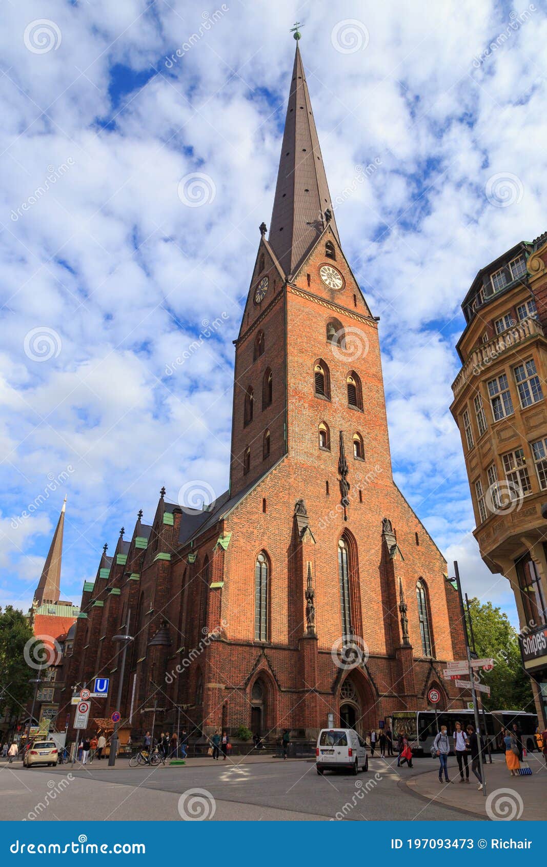 Hauptkirche Sankt Petri in Hamburg Editorial Stock Photo - Image of ...