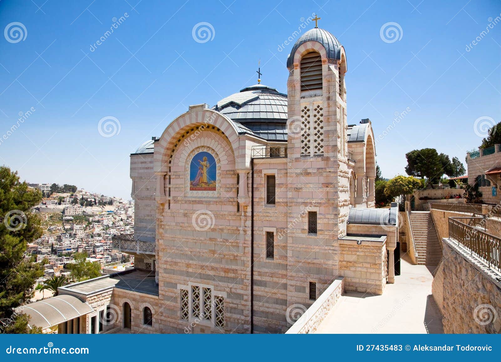 Church of Saint Peter. Jerusalem, Israel. Stock Image - Image of ...