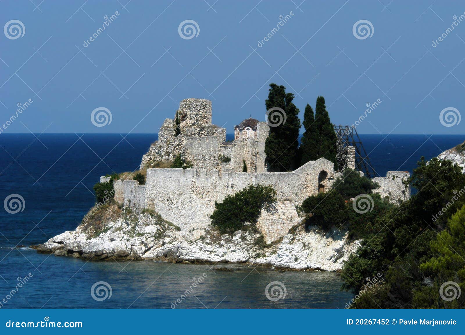 Church of Saint Vasilije, Athos, Greece Stock Photo - Image of religion ...