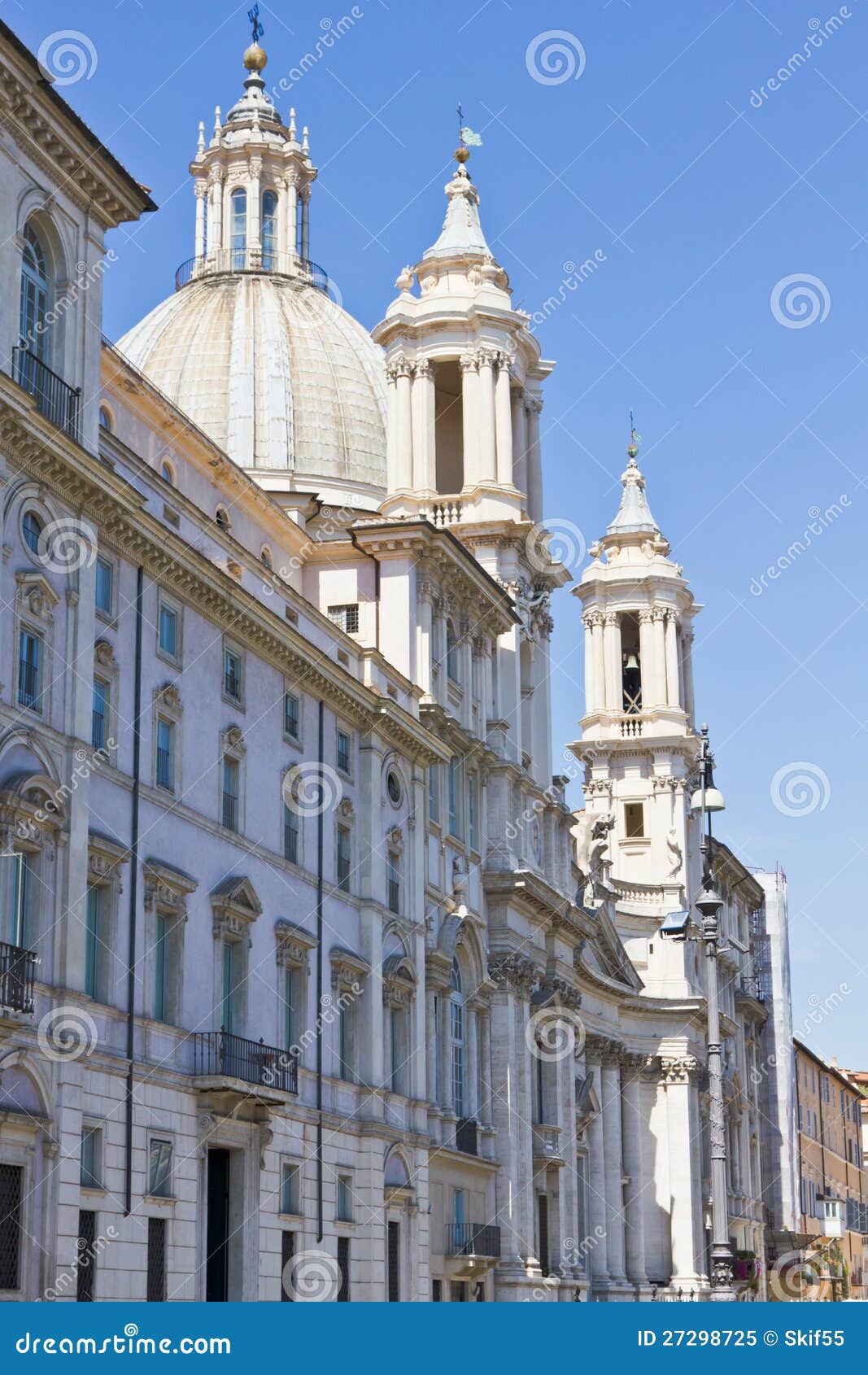Church of Sant Agnese in Agony Stock Image - Image of agnese, pigeon ...