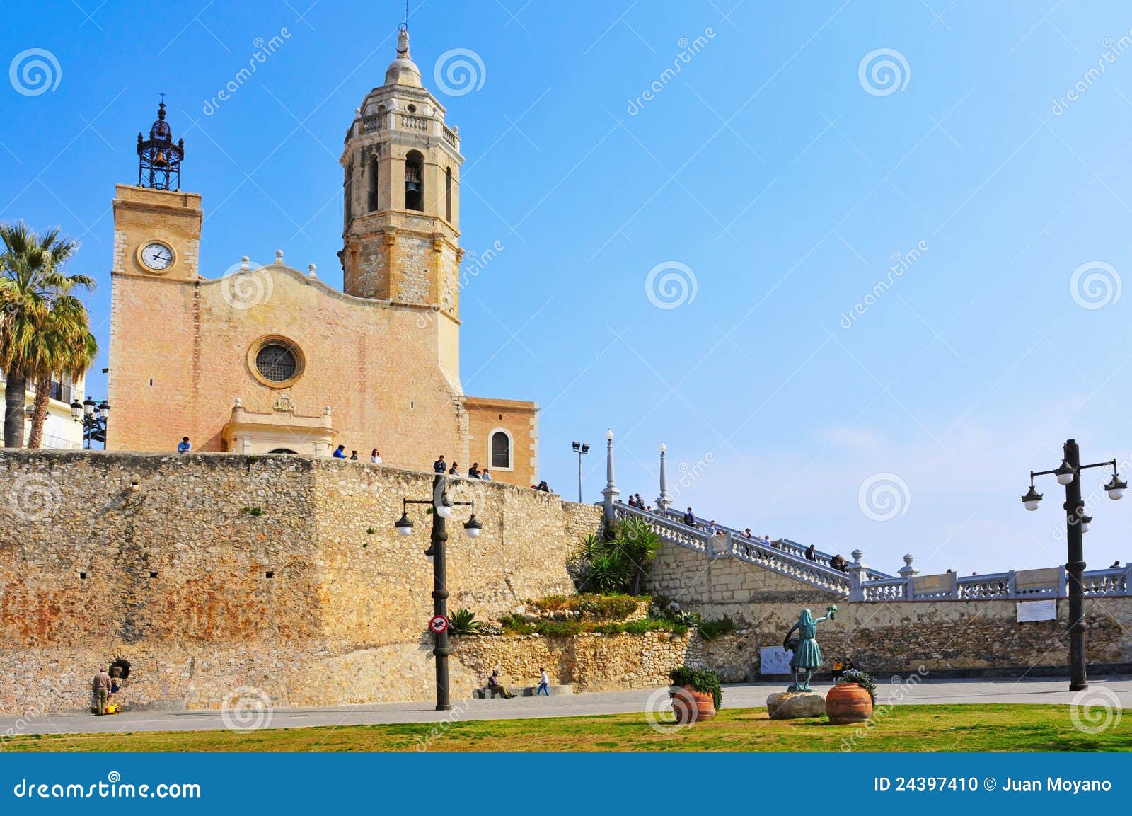 Church of Sant Bartomeu Sitges, Spain Editorial Image - Image of ...