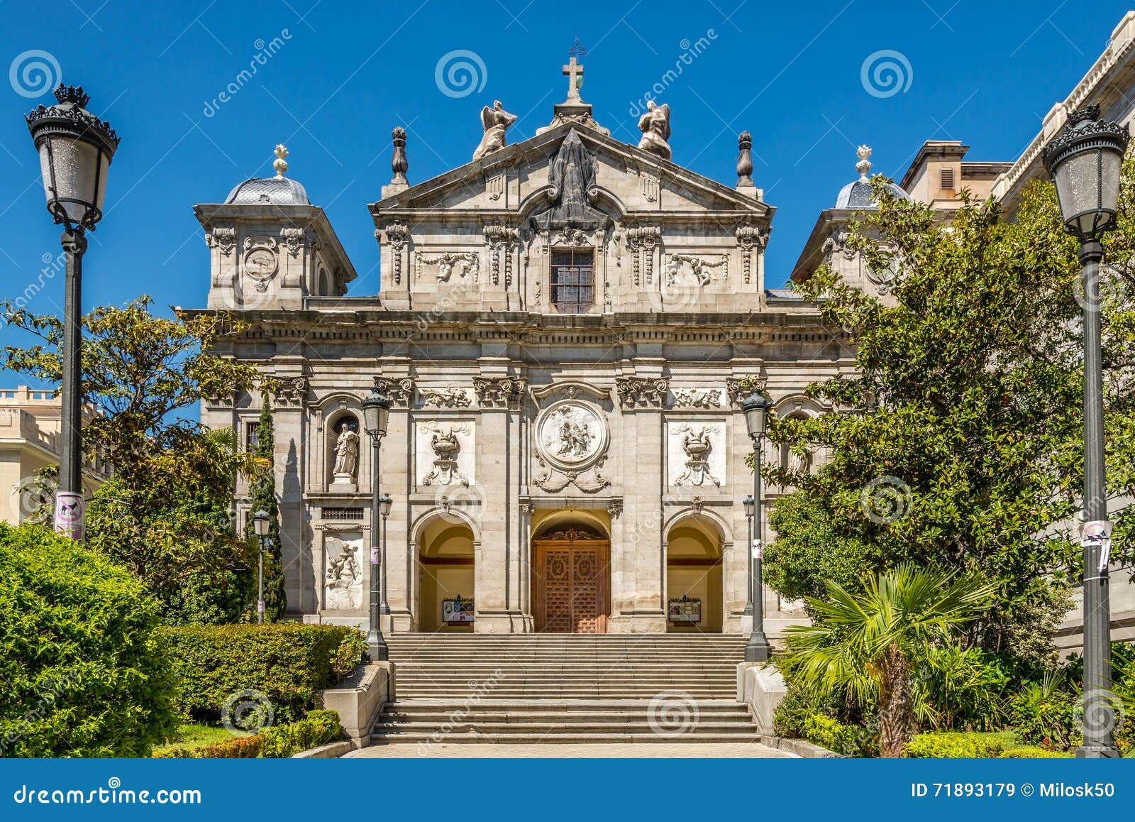 Church of Santa Barbara in Madrid Stock Image - Image of religion ...