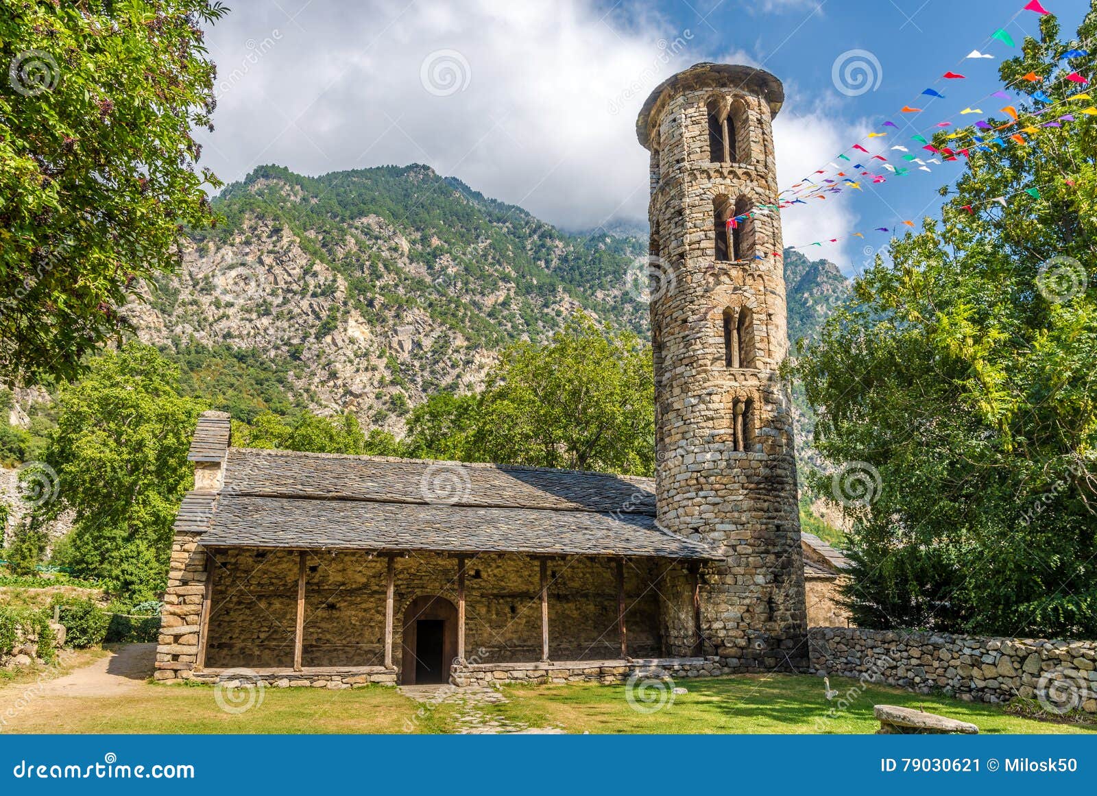 Church of Santa Coloma - Andorra Stock Image - Image of history ...