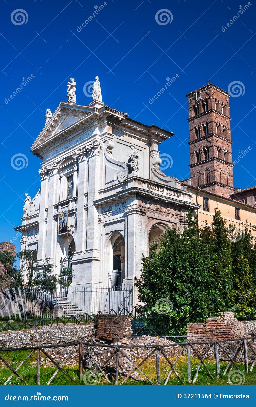 Church Santa Francesca Romana, Rome Stock Photo - Image of roman, place ...