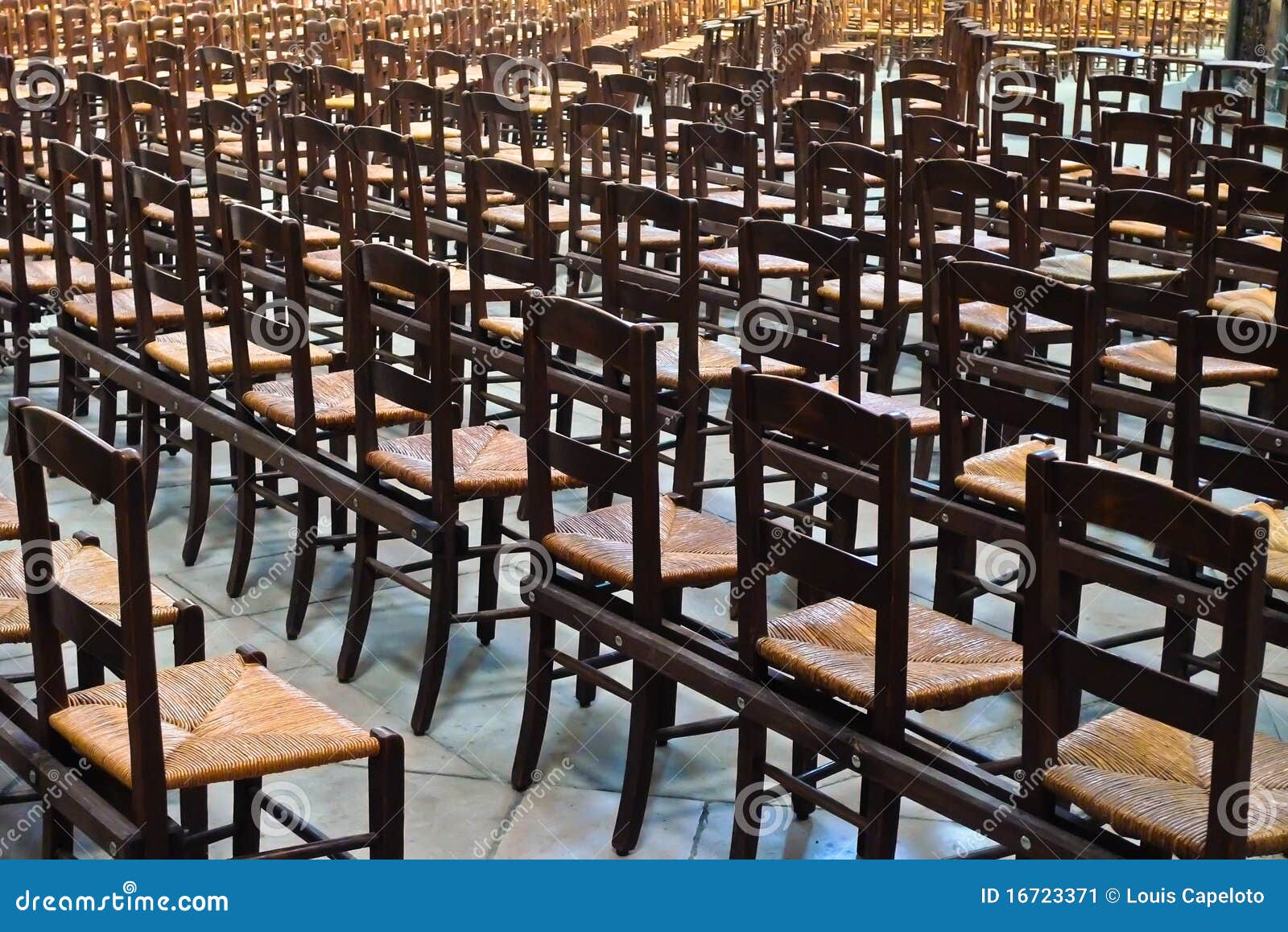 Church Seating in a Paris Cathedral Stock Image - Image of church ...