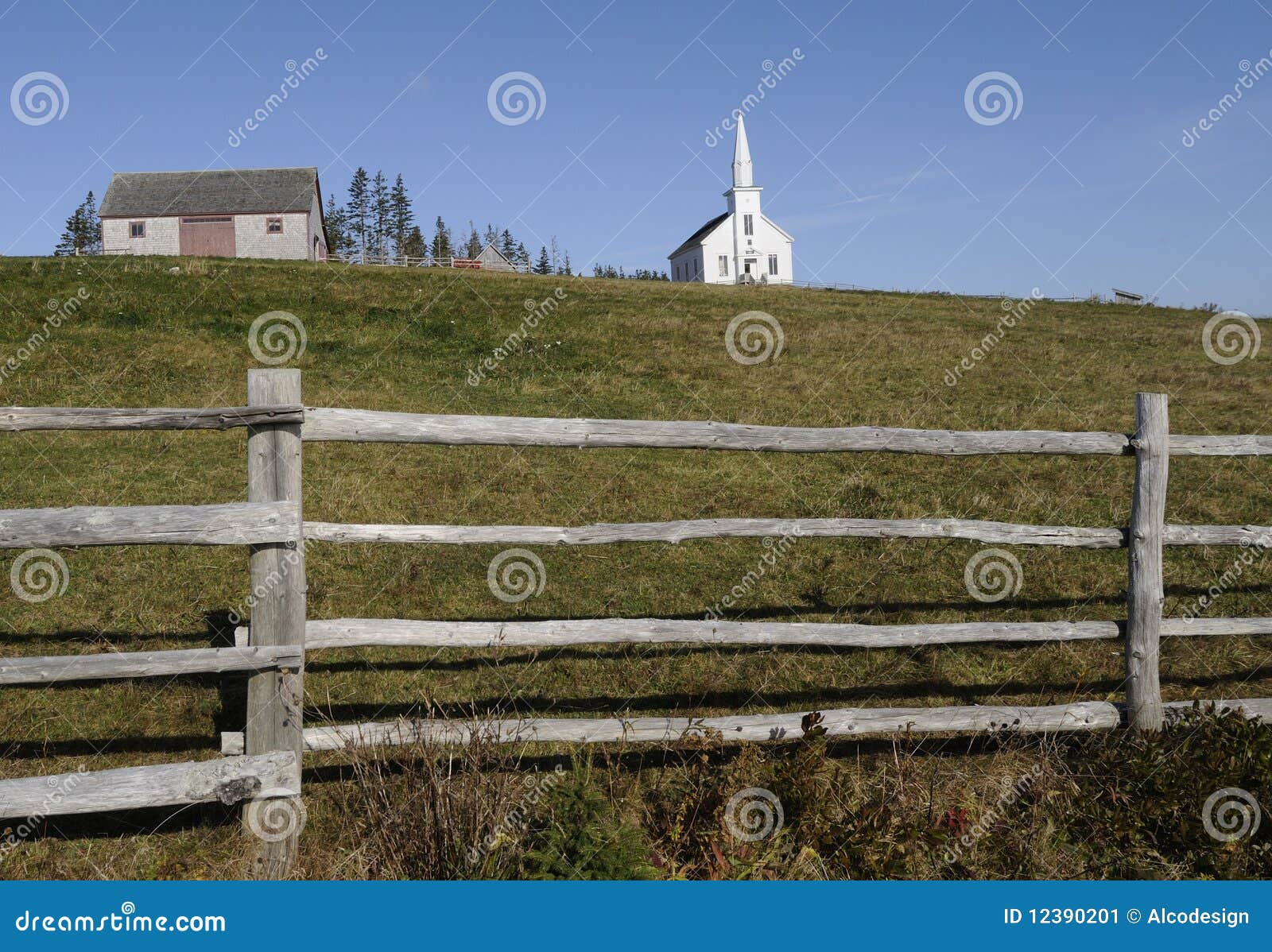 Church and Shack in the Country Stock Image - Image of buildings, green ...