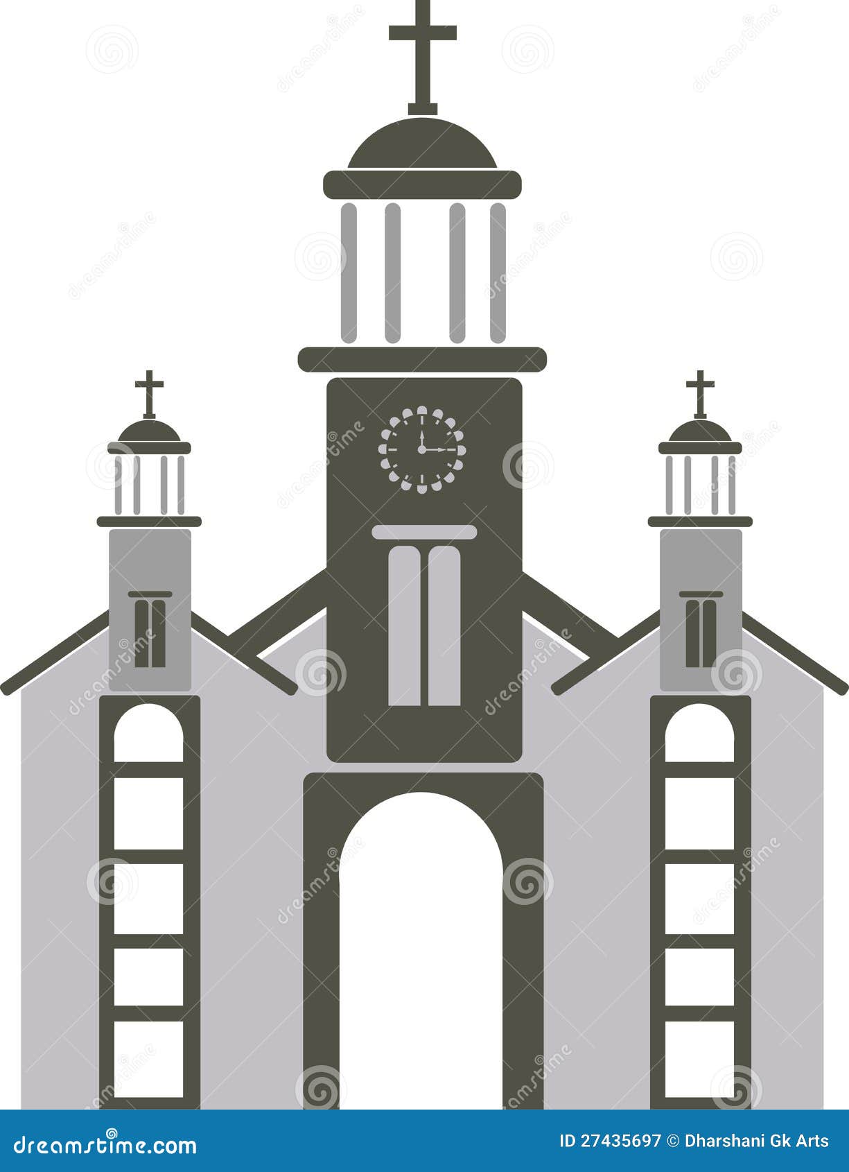 Church shape stock vector. Illustration of assumption - 27435697