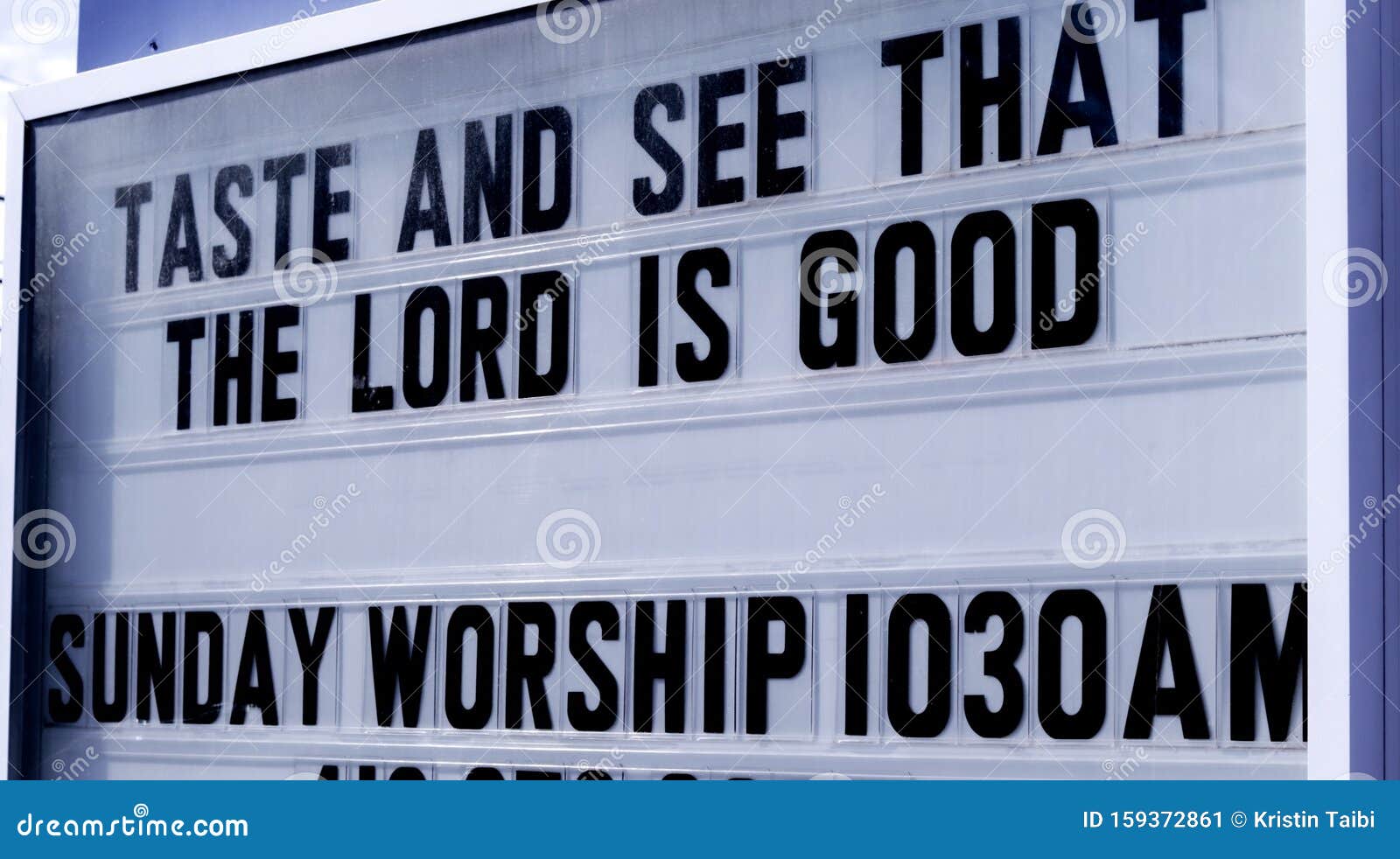 Church Sign with Scripture stock image. Image of worship - 159372861