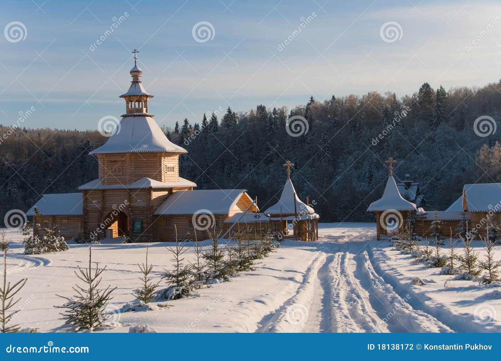 Church in the snow stock photo. Image of destinations - 18138172
