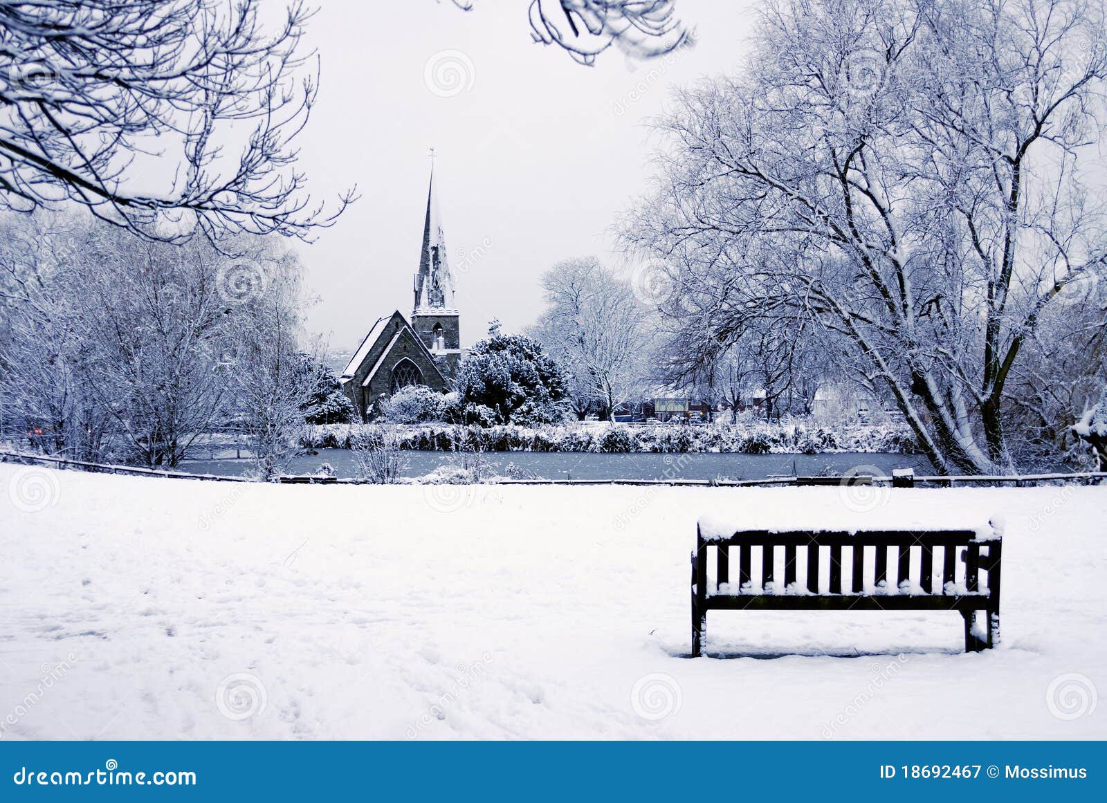 Church in the Snow stock image. Image of snow, winter - 18692467