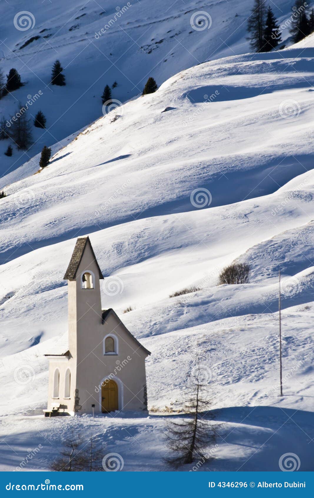 Church on snow stock photo. Image of church, chapel, architecture - 4346296