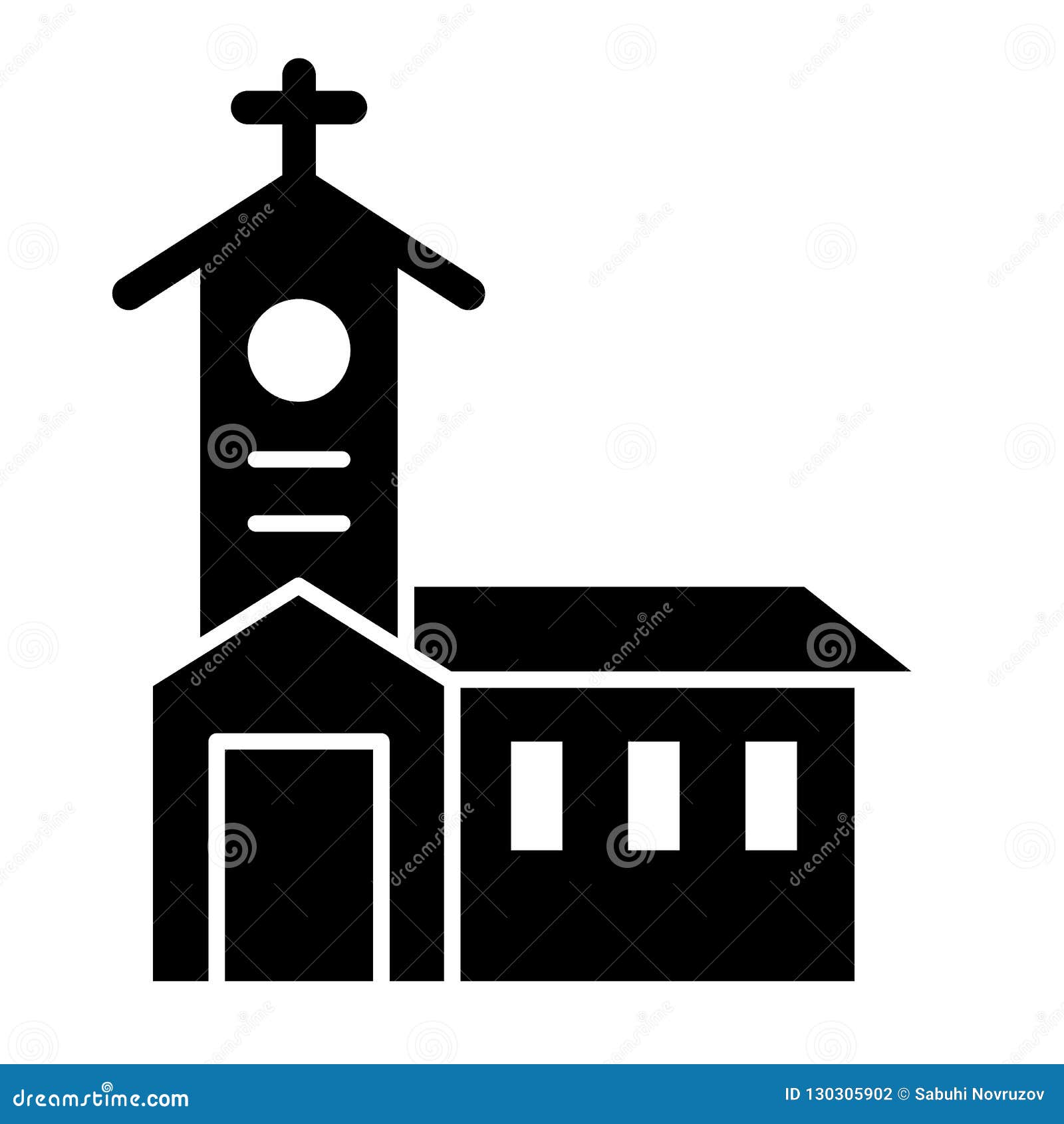 Church Solid Icon. Religious Vector Illustration Isolated on White ...