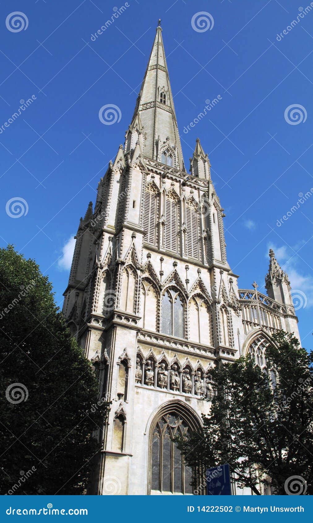 Church spire stock photo. Image of protestant, blue, england - 14222502