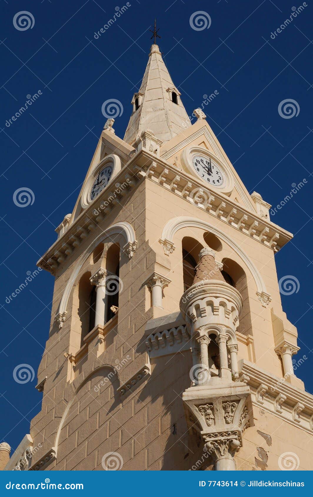 Church Spire stock photo. Image of melilla, spanish, blue - 7743614